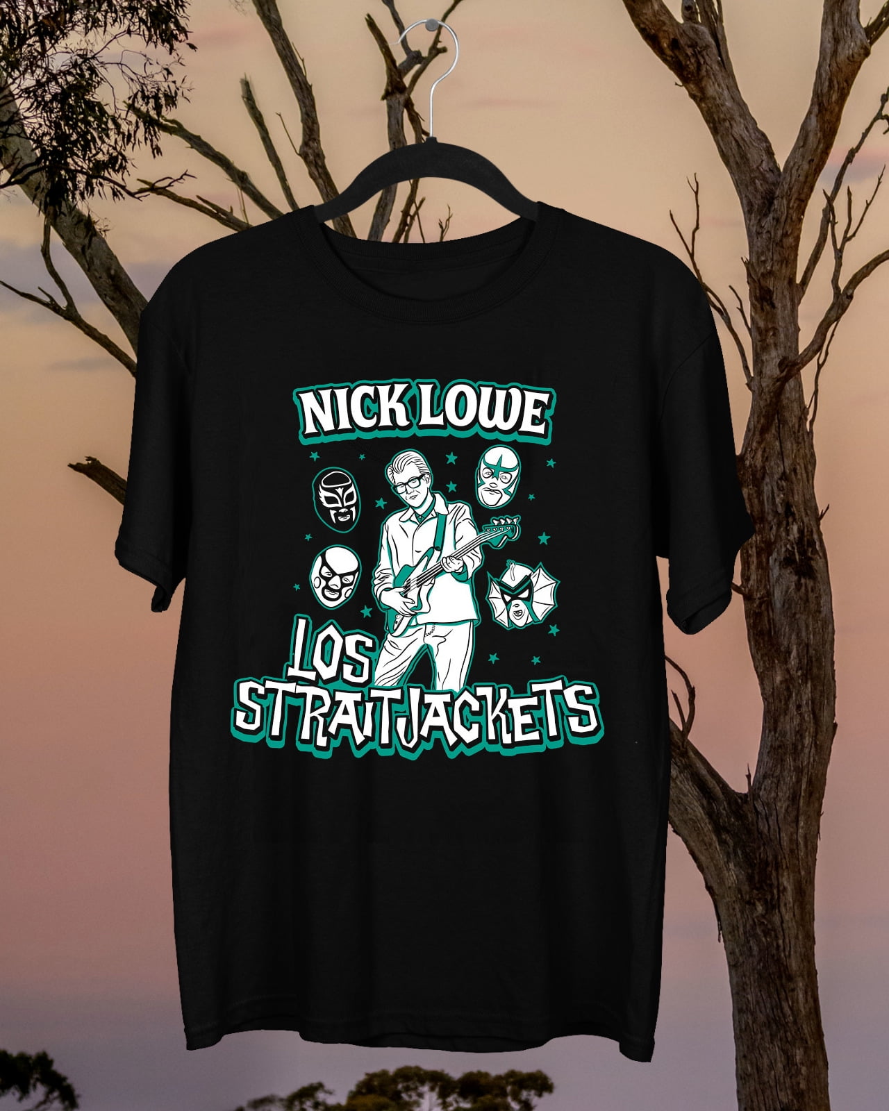 Rare Nick Lowe & Los Straitjackets 2020 Band T-Shirt Black S to 5XL ...