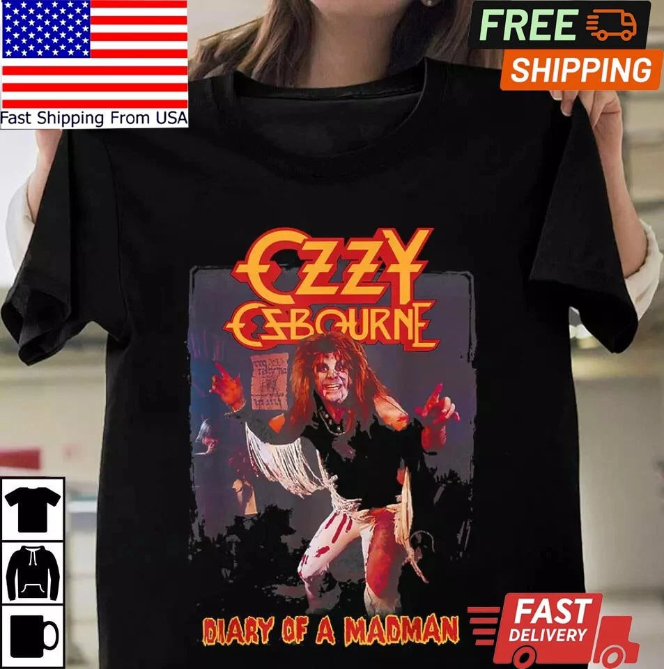 Rare Ozzy Osbourne Diary Of A Madman T Shirt, Ozzy Osbourne Shirt ...