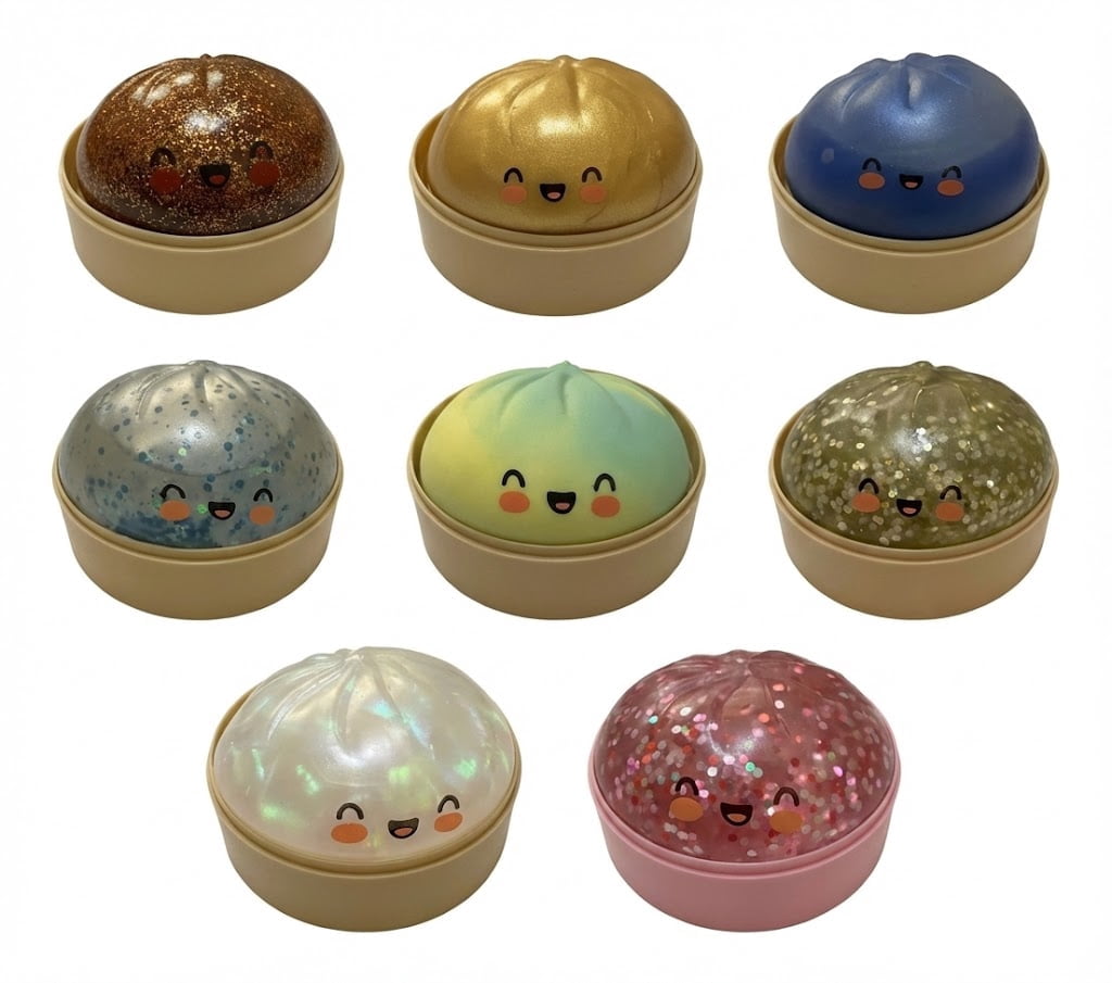 Rare Pink Glitter Dumpling Squishy - Mystery Blind Box Bao Bun HTF ...