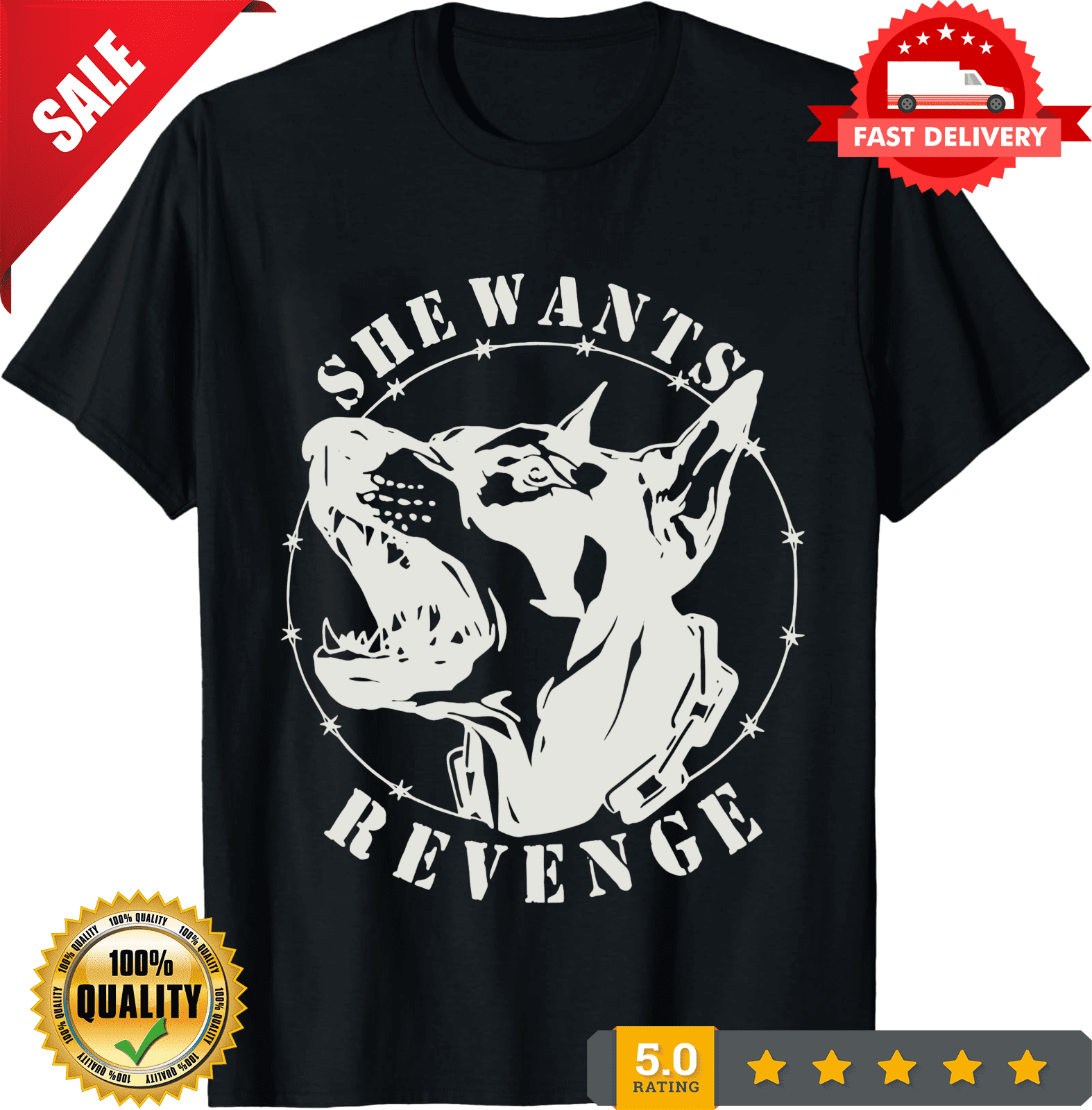 Rare Rare SHE WANTS REVENGE T Shirt Black All Size Gift For Fan, ULTRA ...