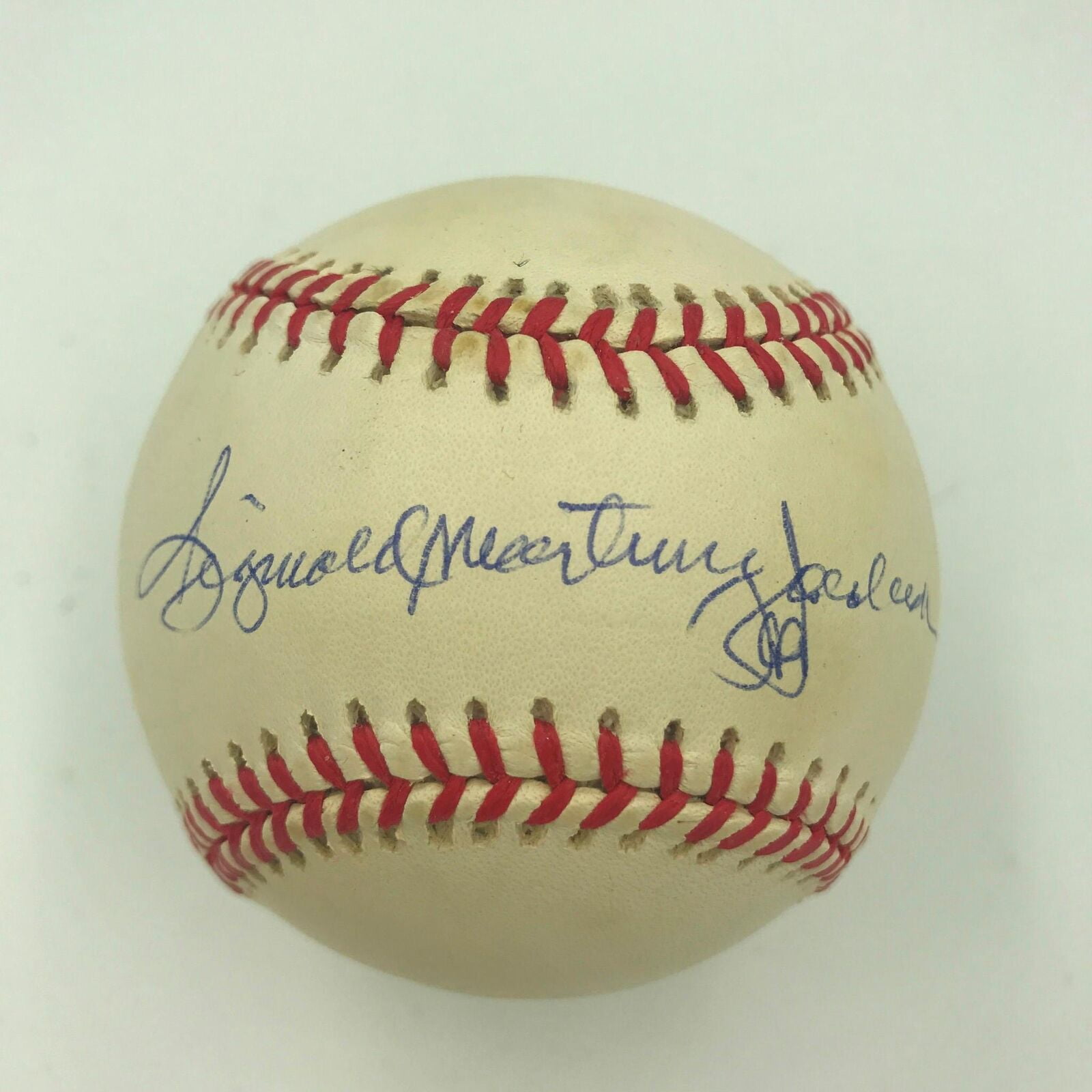 Rare Reggie Jackson Reginald Martinez Full Name Signed AL Baseball PSA ...