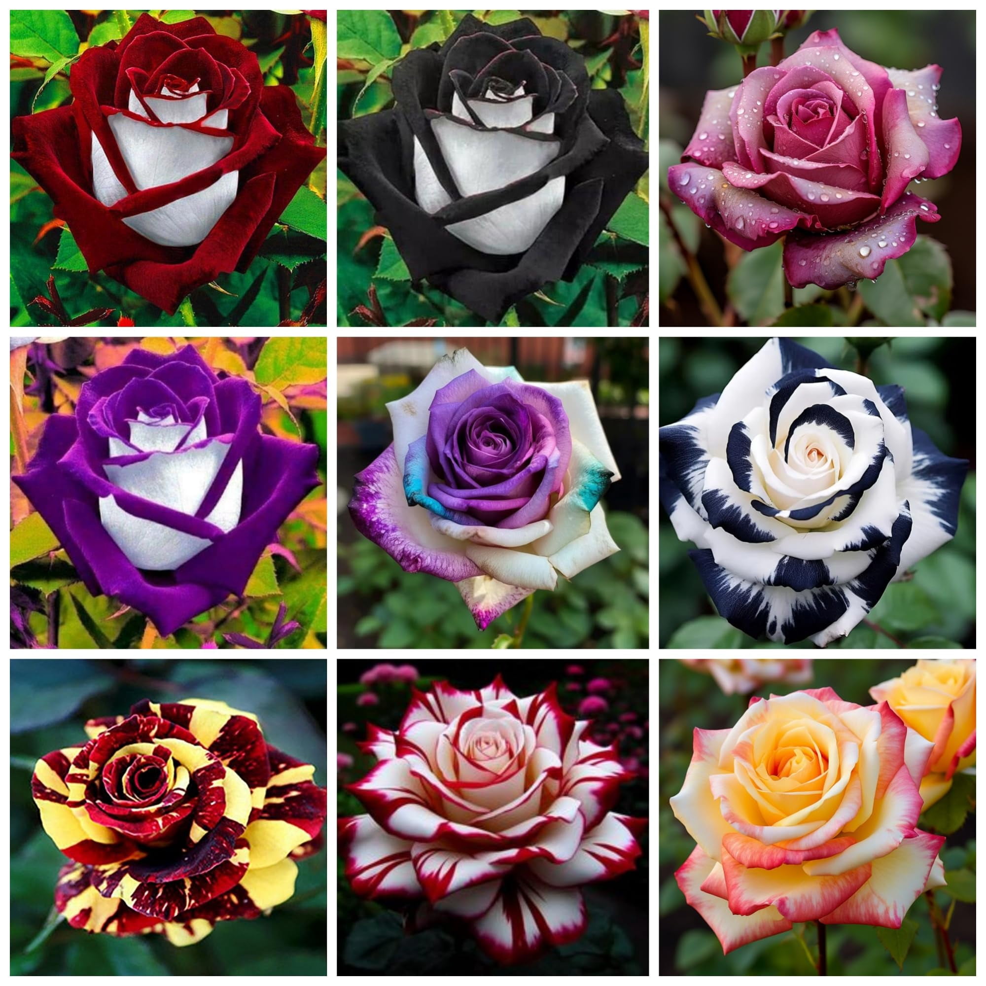 Rare Rose Seeds for Planting - 200 Rare Multi Colorful Rainbow Rose ...