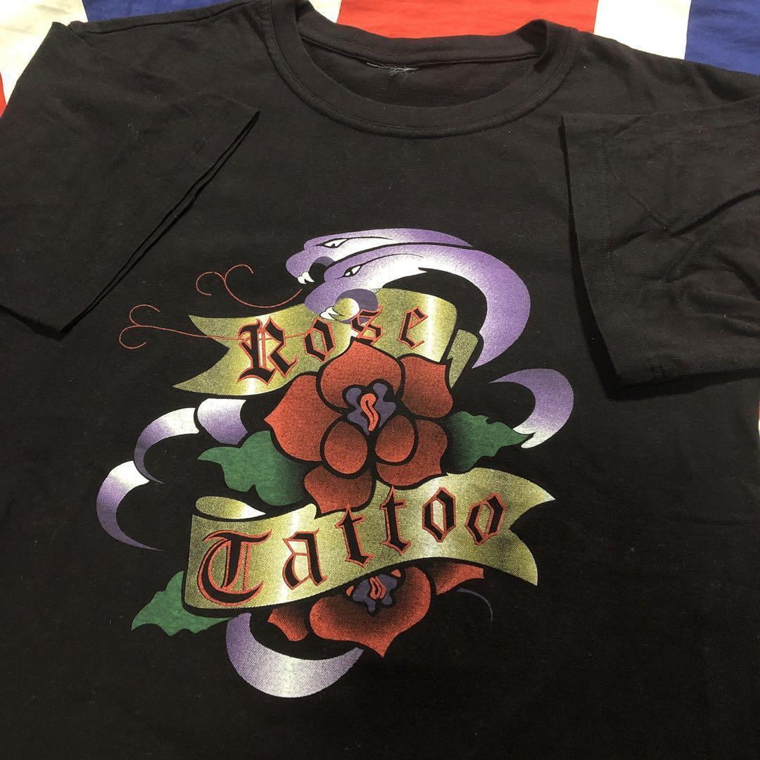 Rare Rose Tattoo Band Music Gift For Fan Black Full Size T-Shirt AH1377 ...
