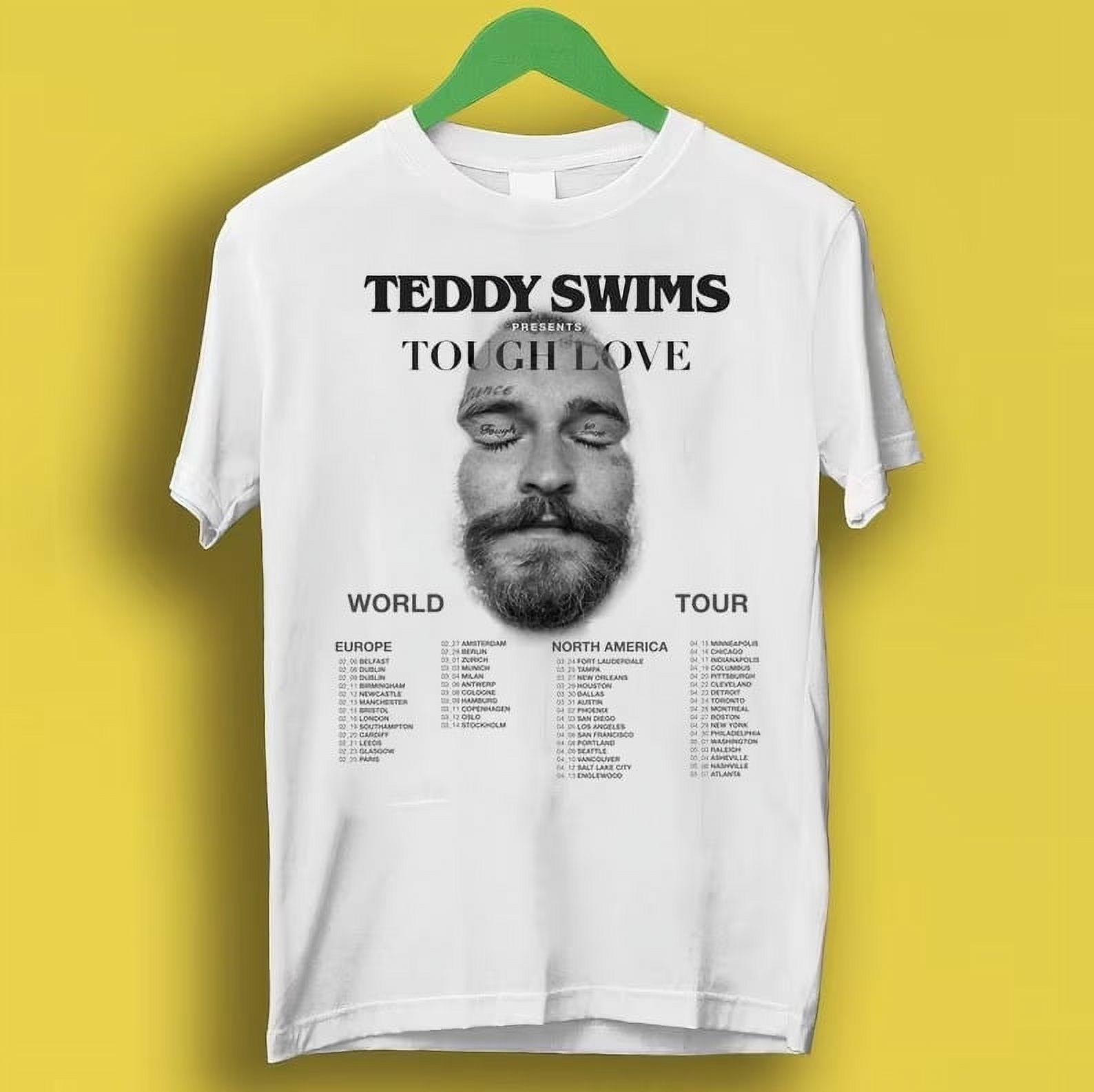 Rare Teddy Swims Tour Cotton Collection Gift For Fan T-shirt - Walmart.com