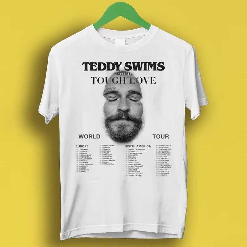 Rare Teddy Swims Tour Cotton Collection Gift For Fan T-shirt - Walmart.com