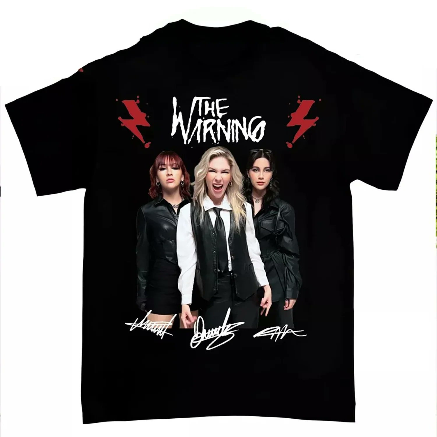 Rare The Warning Band T-Shirt – Rock Music Concert Merch, Men's Short ...