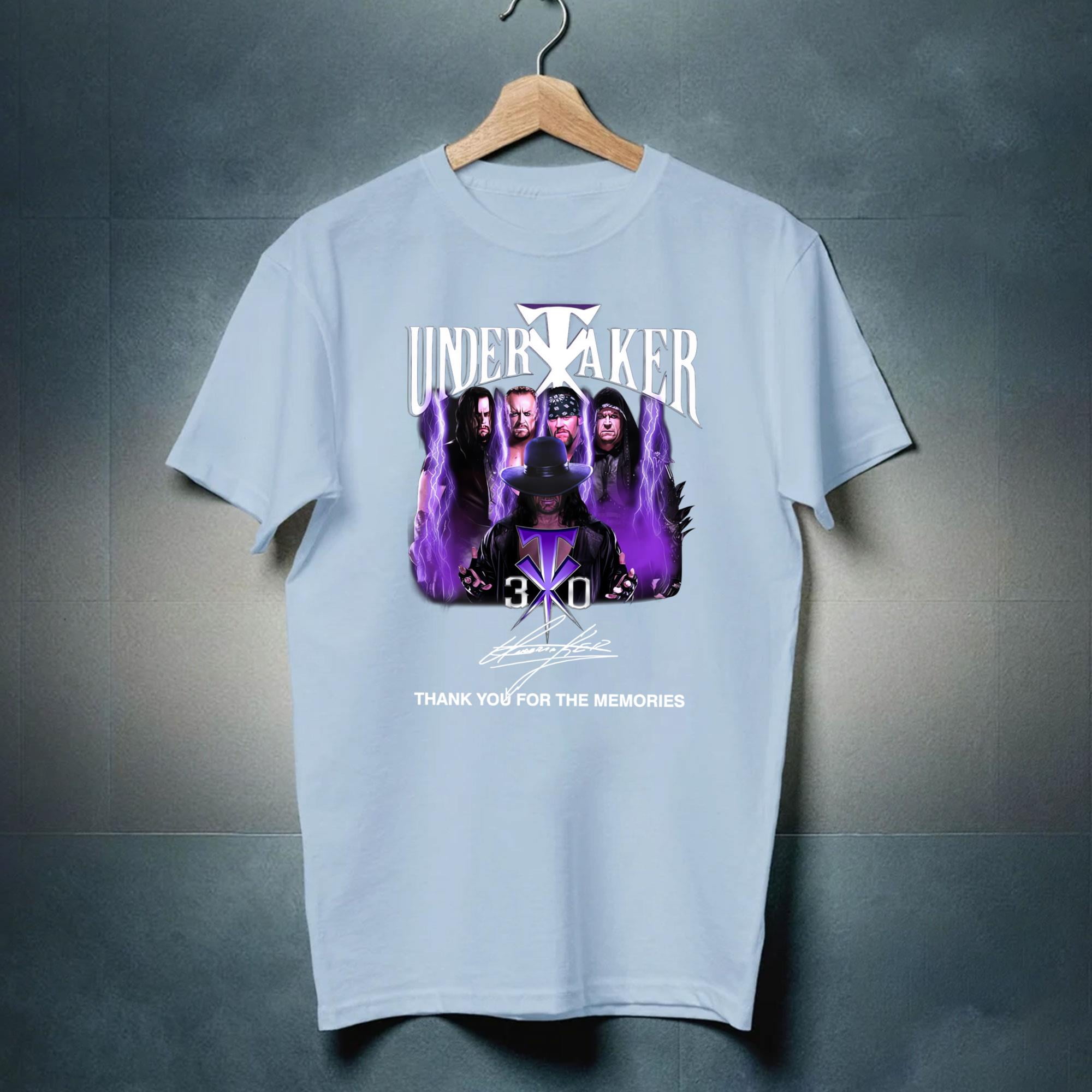 Rare Undertaker Signature 30 Years Memories Wrestling Fan Men T-shirt ...