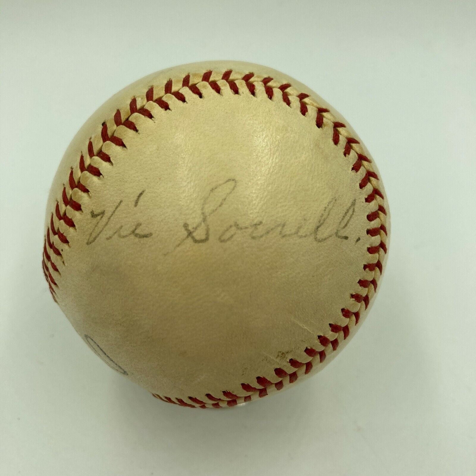 Rare Vic Sorrell Single Signed Minor League Baseball 1935 Detroit ...