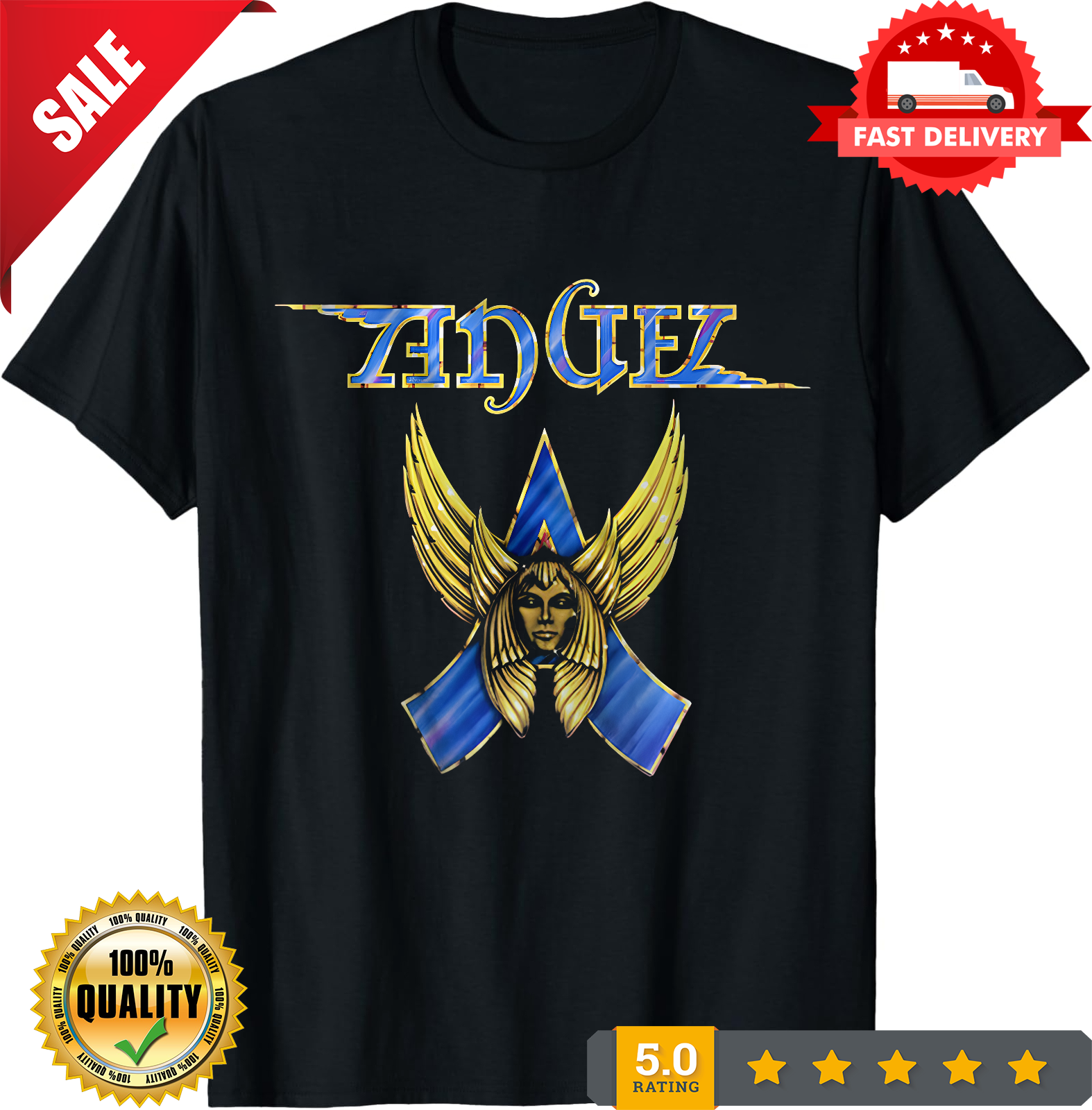 Rare Vintage 1975 Angel band Angel Album T shirt Frank DiMino, Punky ...