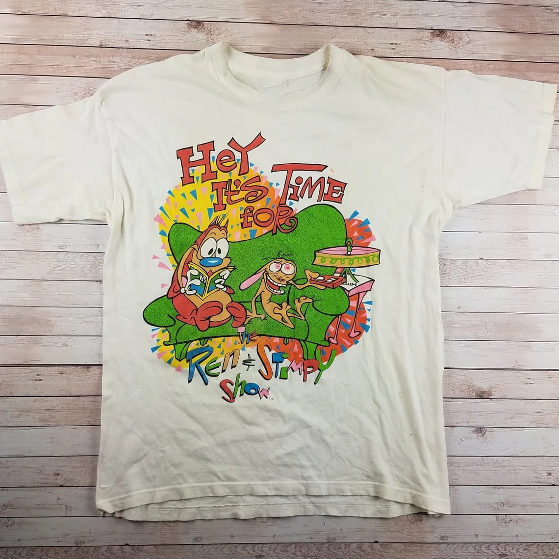 Rare Vintage 1990s Hey Its Time For The Ren And Stimpy Show YI431 ...