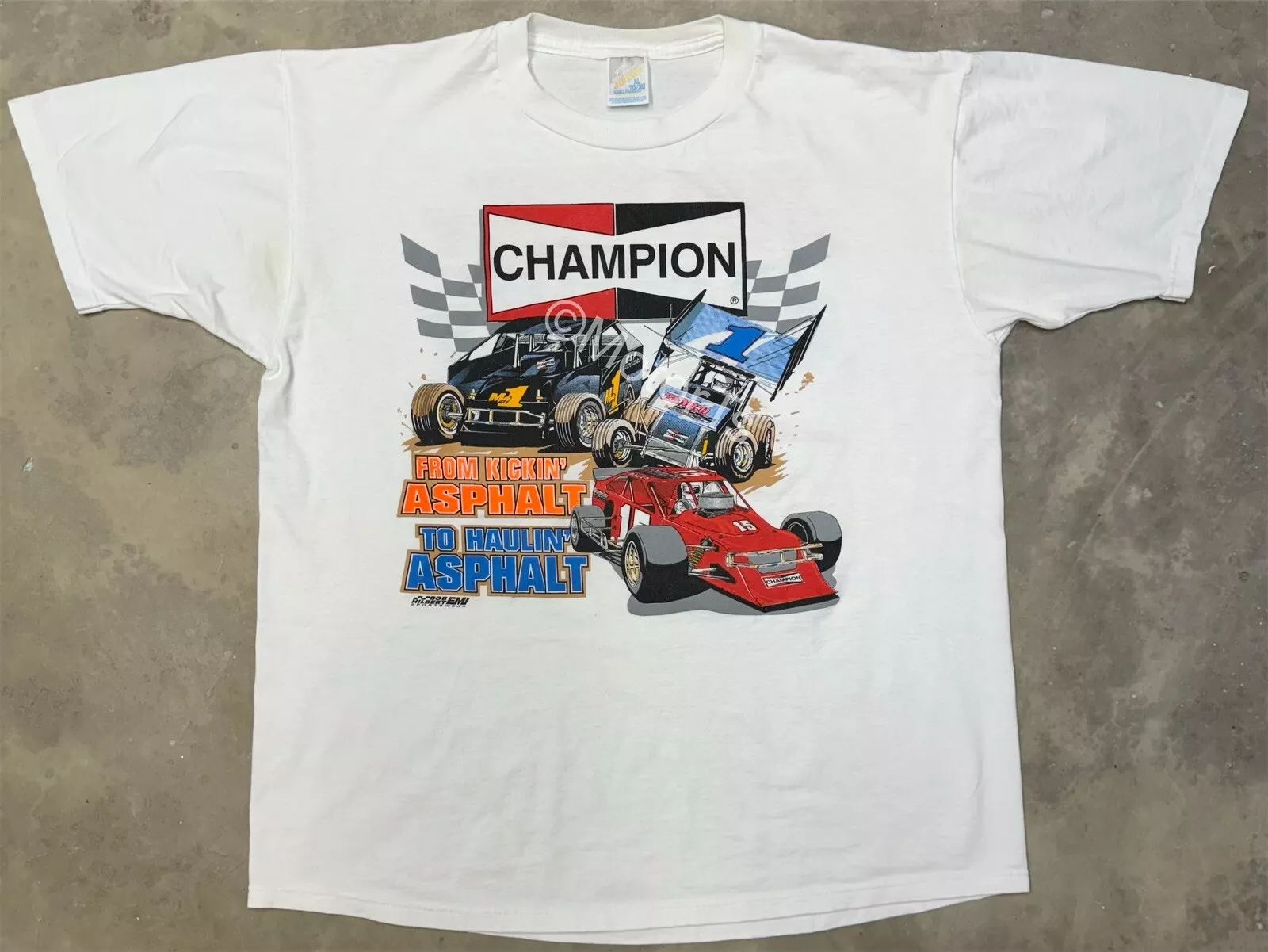 Rare! Vintage 1996 Billy Pauch / Champion Plugs 3 Series Racing Tee ...