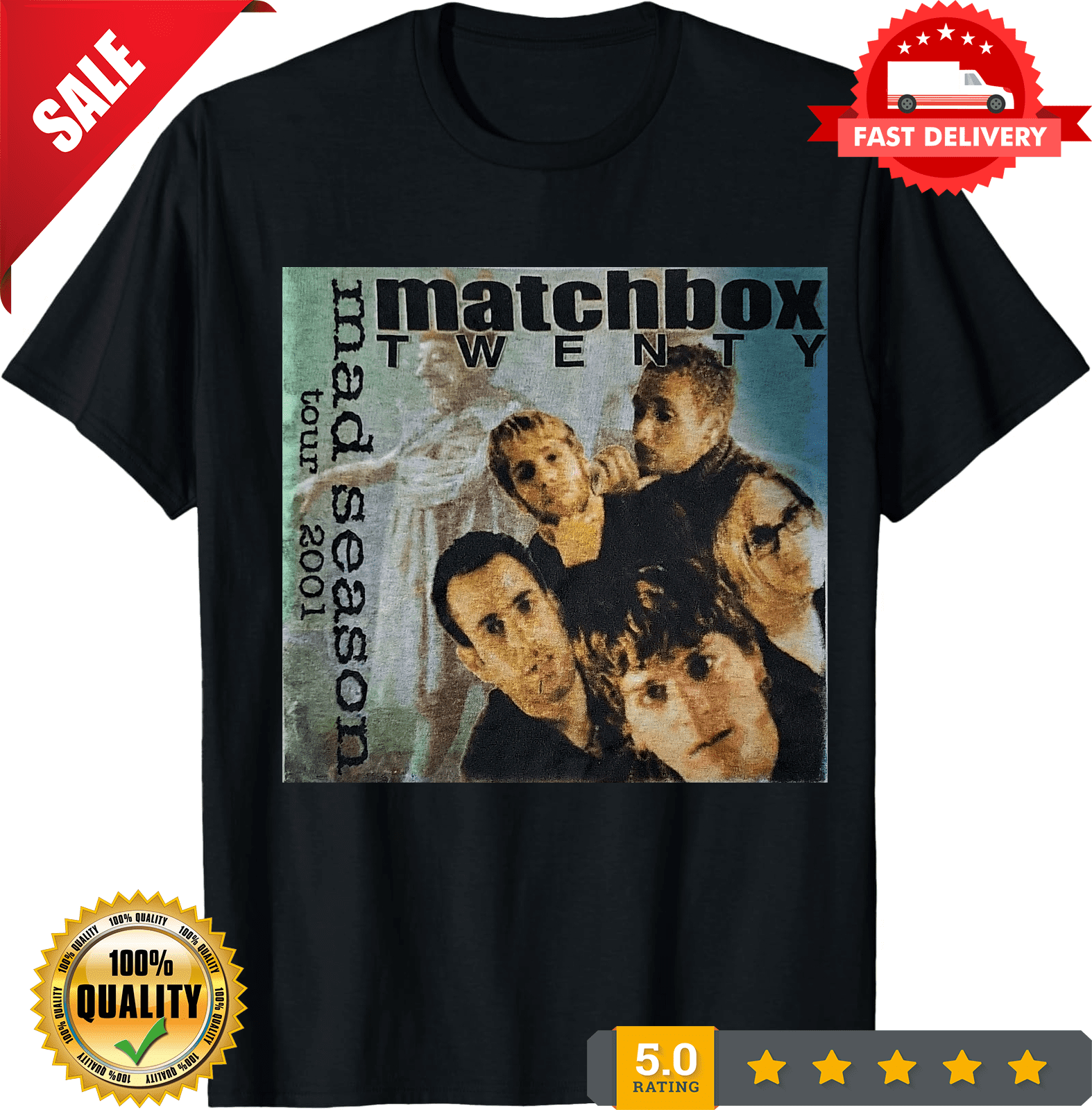 Rare Vintage Matchbox 20 Mad Season Tour T-Shirt Cotton, LIMITED ...