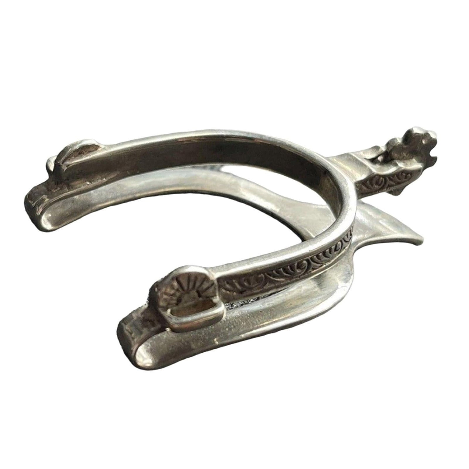 Rare Vintage Western Spur Personalised Engraved Clip Spur Silvers Large ...