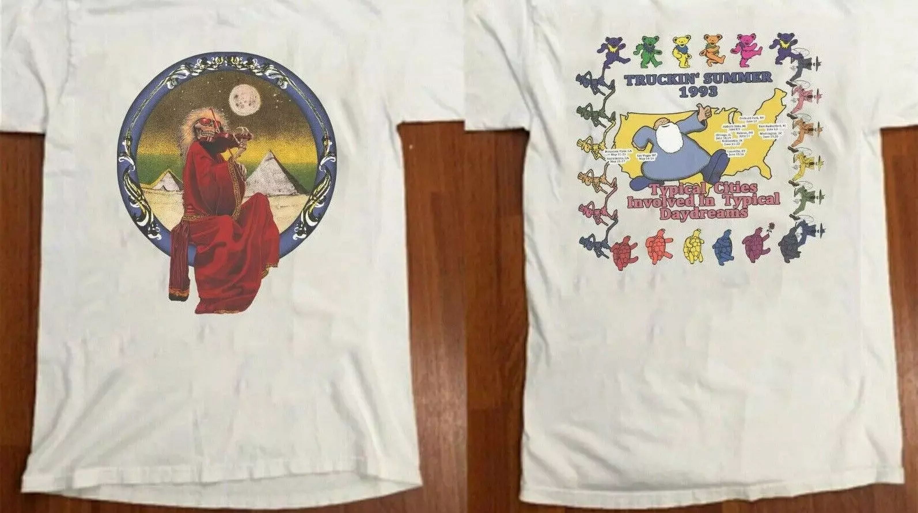 Rare VintageVTG Grateful Dead 1993 Summer Tour Shirt White All Size For ...