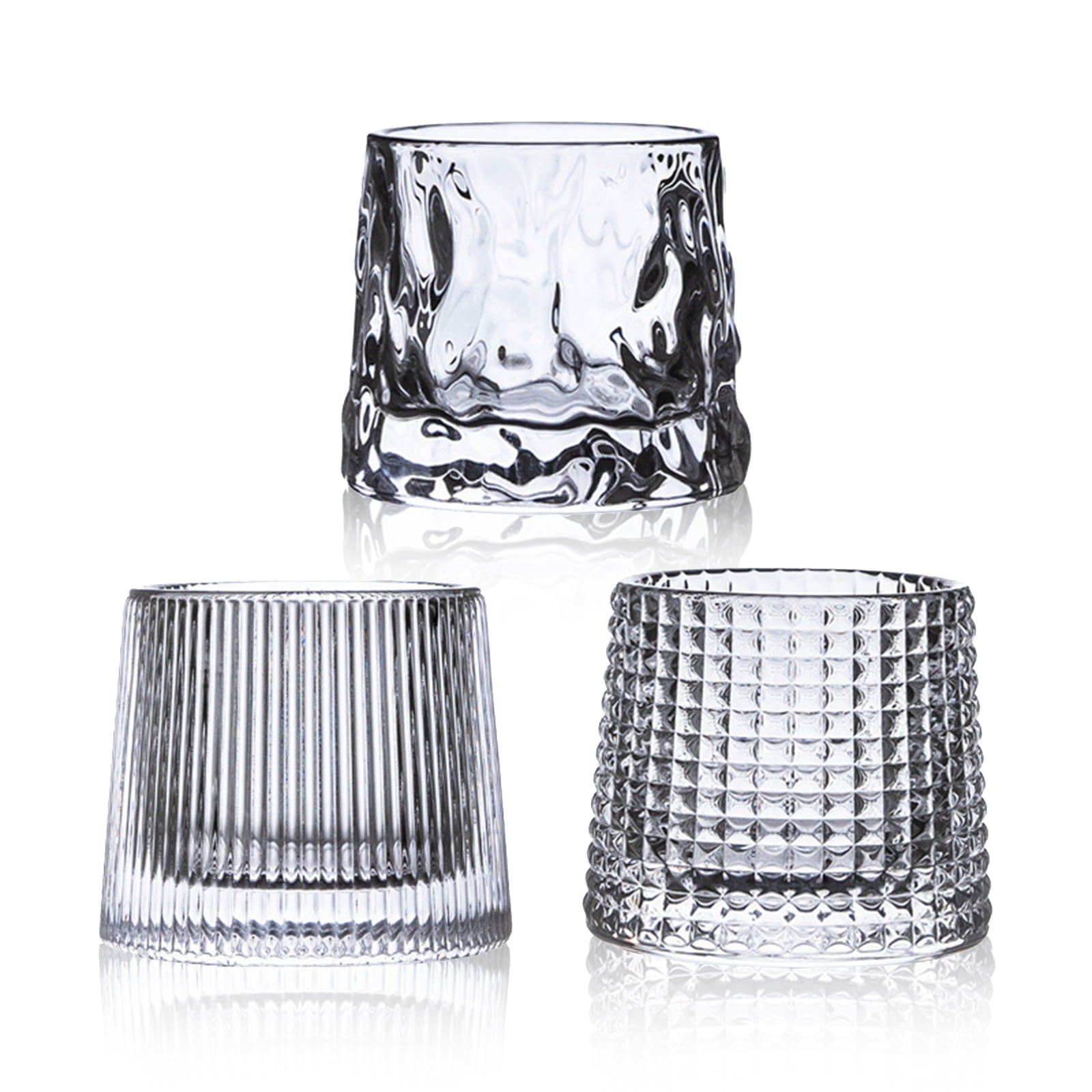 RareCi Flat bottom Crystal Whiskey Glasses, Premium 5OZ Scotch Glasses ...