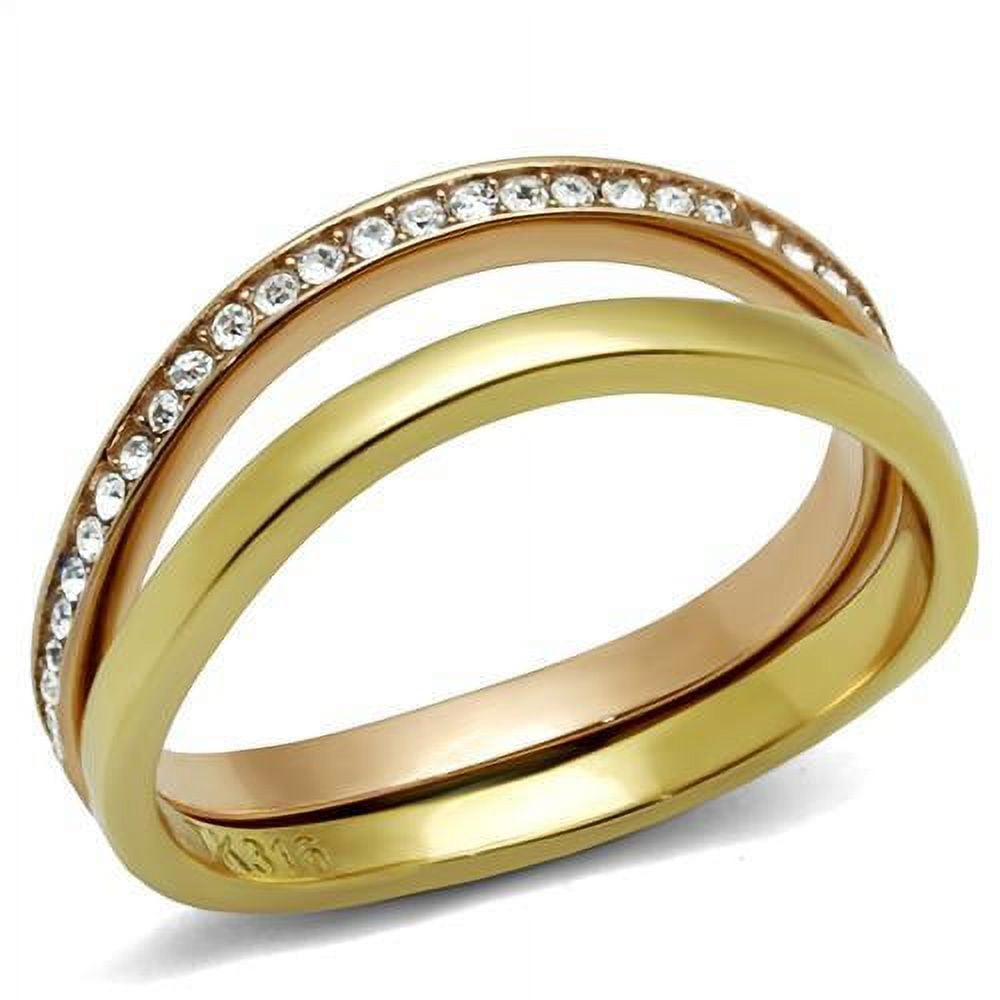 RareGem TK2613 - IP Gold & IP Rose Gold (Ion Plating) Stainless Steel ...