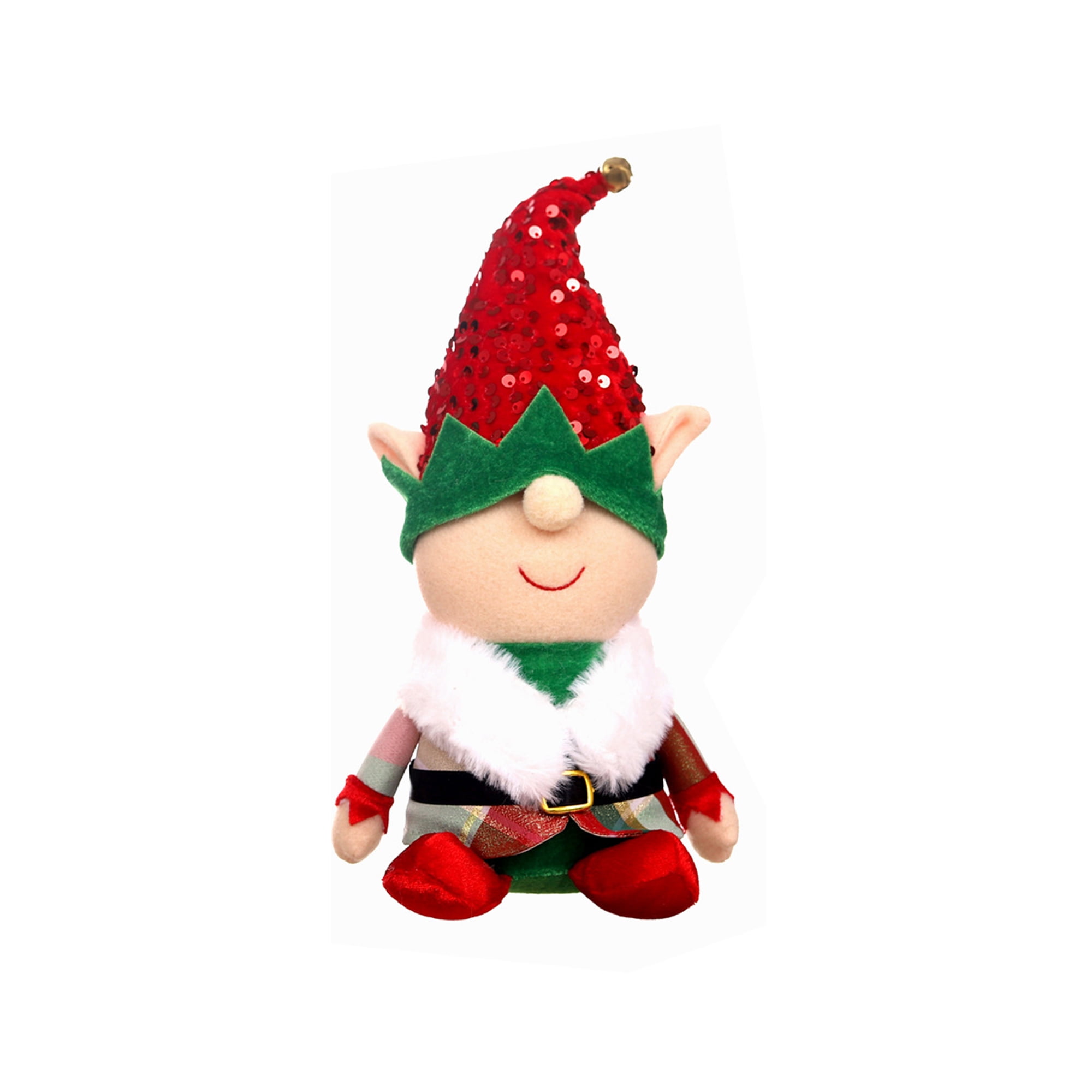 Raruxxin Christmas Elf Stuffed Animals Cute Sitting Elf Plush Toys ...