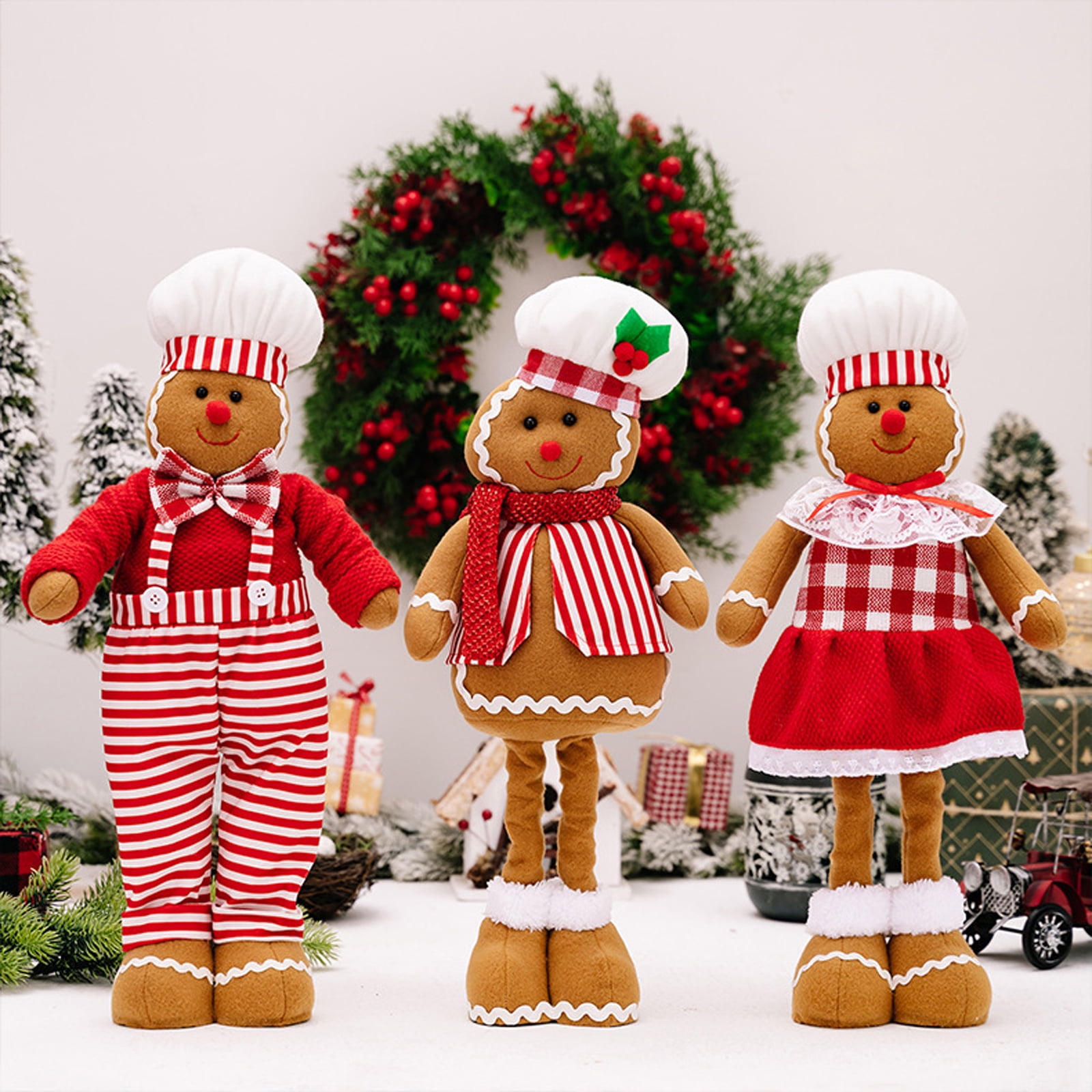 Raruxxin Gingerbread Man Decorations Soft Christmas Stuffed Animal ...