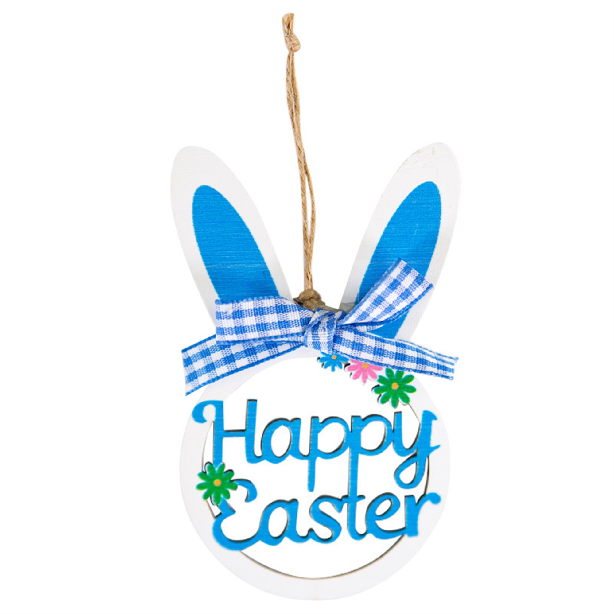 Raruxxin Happy Easter Hanging Sign Farmhouse Bunny Shaped Welcome Sign ...