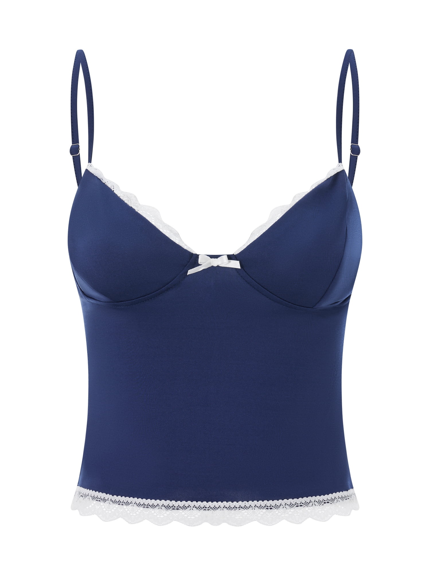 Raruxxin Women Y2k Lace Cami Tank Tops Sexy Spaghetti Strap Lace Trim Backless Vests Tops Summer ...