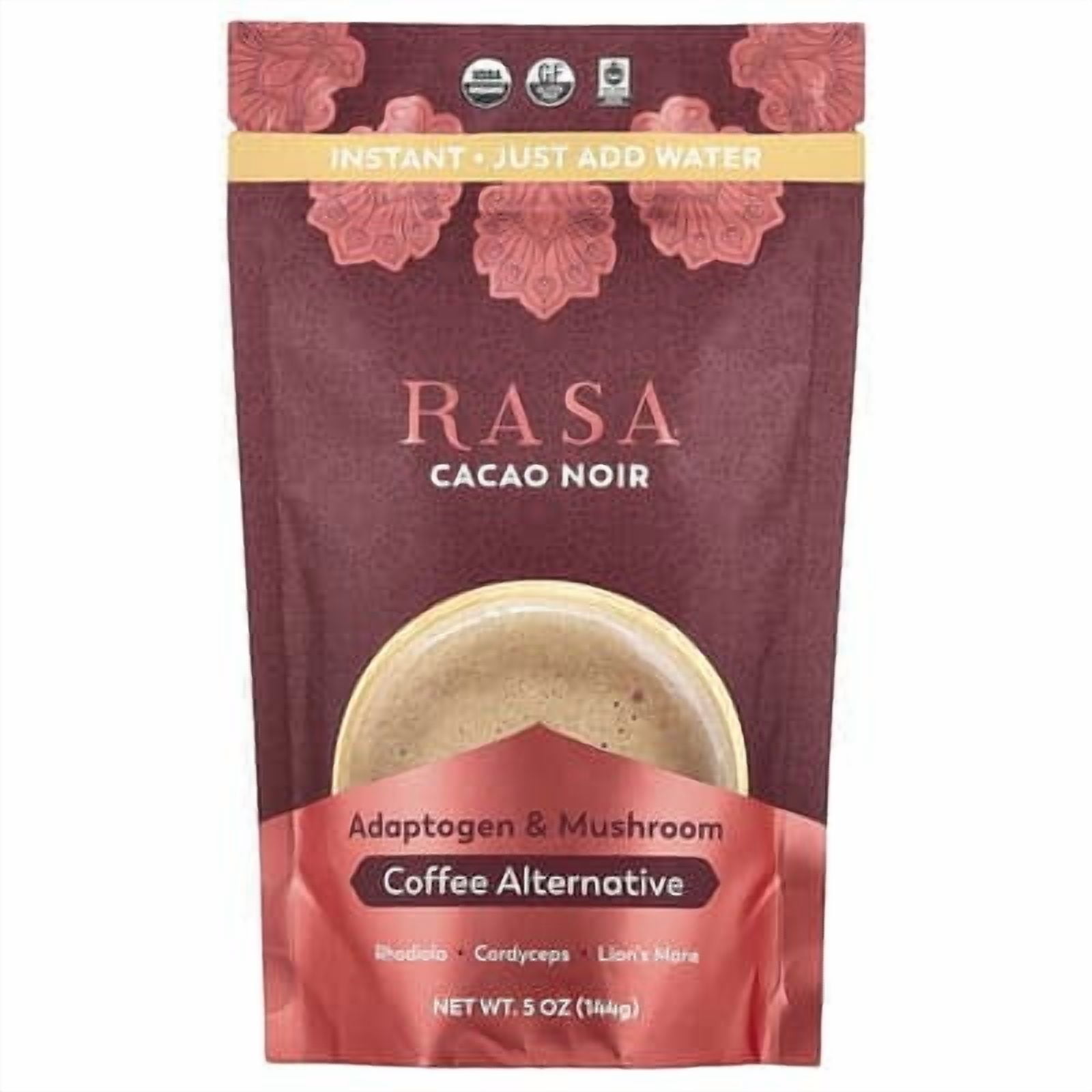 Rasa, Adaptogen & Mushroom Coffee Alternative, Instant, Cacao Noir, 5 ...