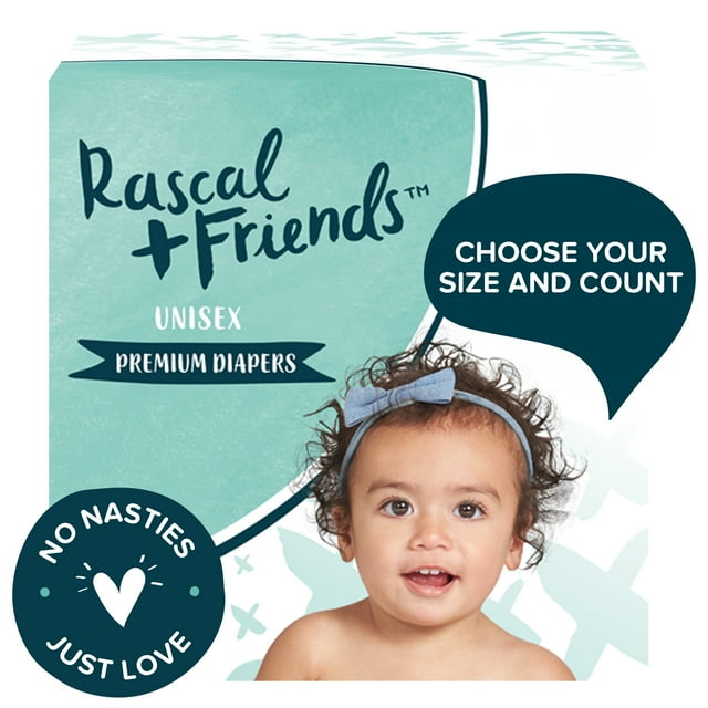 Rascal + Friends Premium Diapers, Size 3, 364 Count, Chlorine ...
