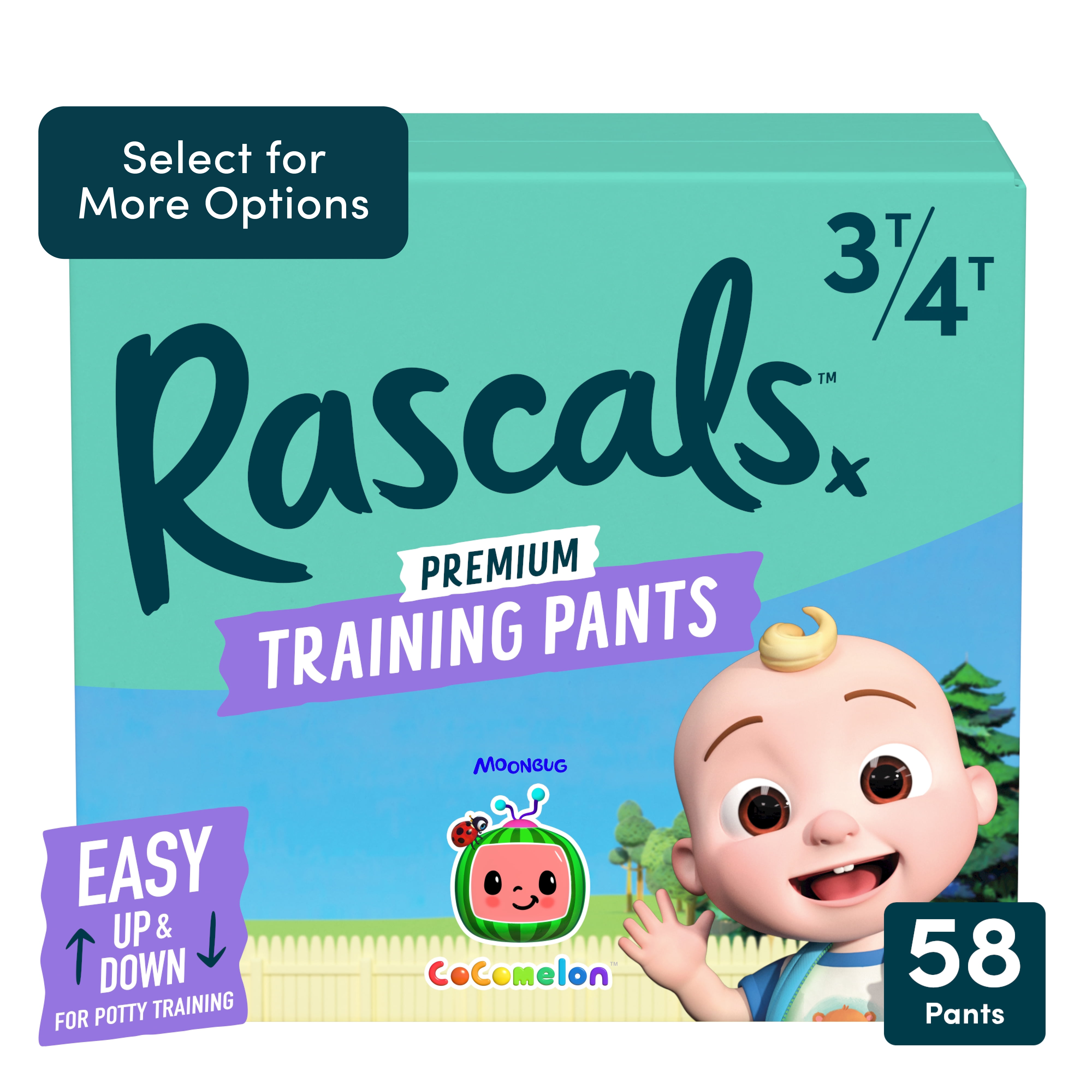 Rascals Cocomelon Edition Training Pants Size 3T-4T 58 Count (Select ...