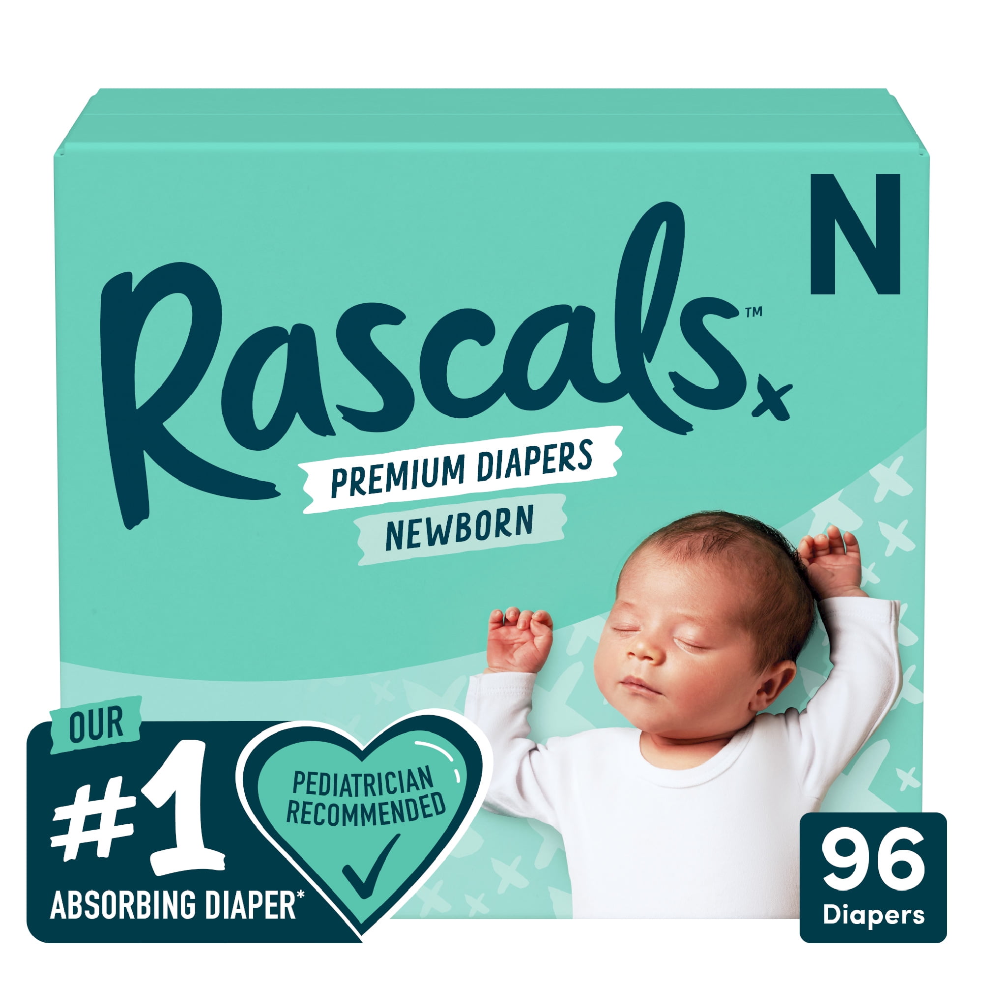 Rascals Newborn Premium Diaper, 96 Count (Select for More Options ...