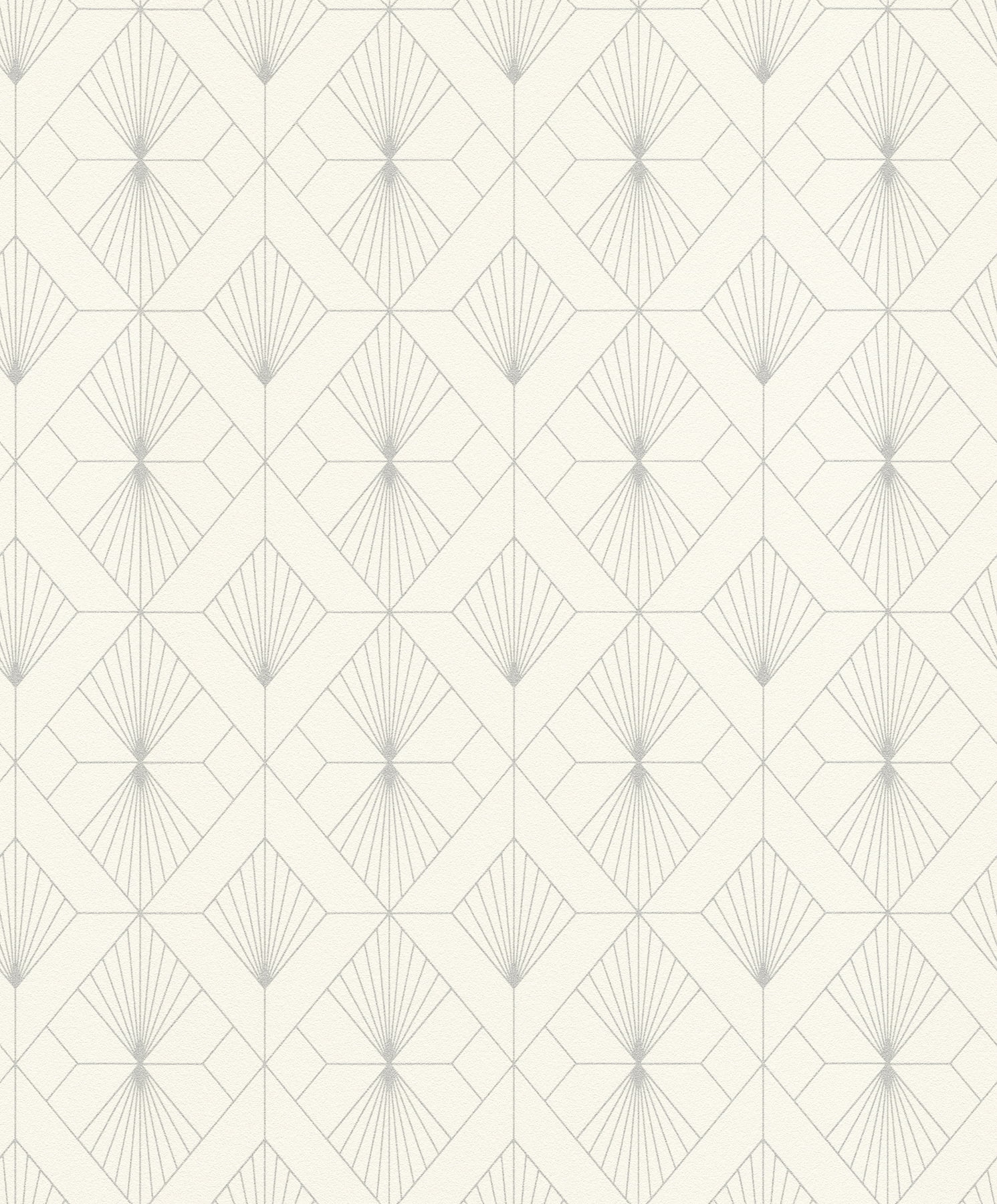 Rasch Khmunu Grey Palm Leaf Unpasted Expanded Vinyl Wallpaper, 20.5-in ...