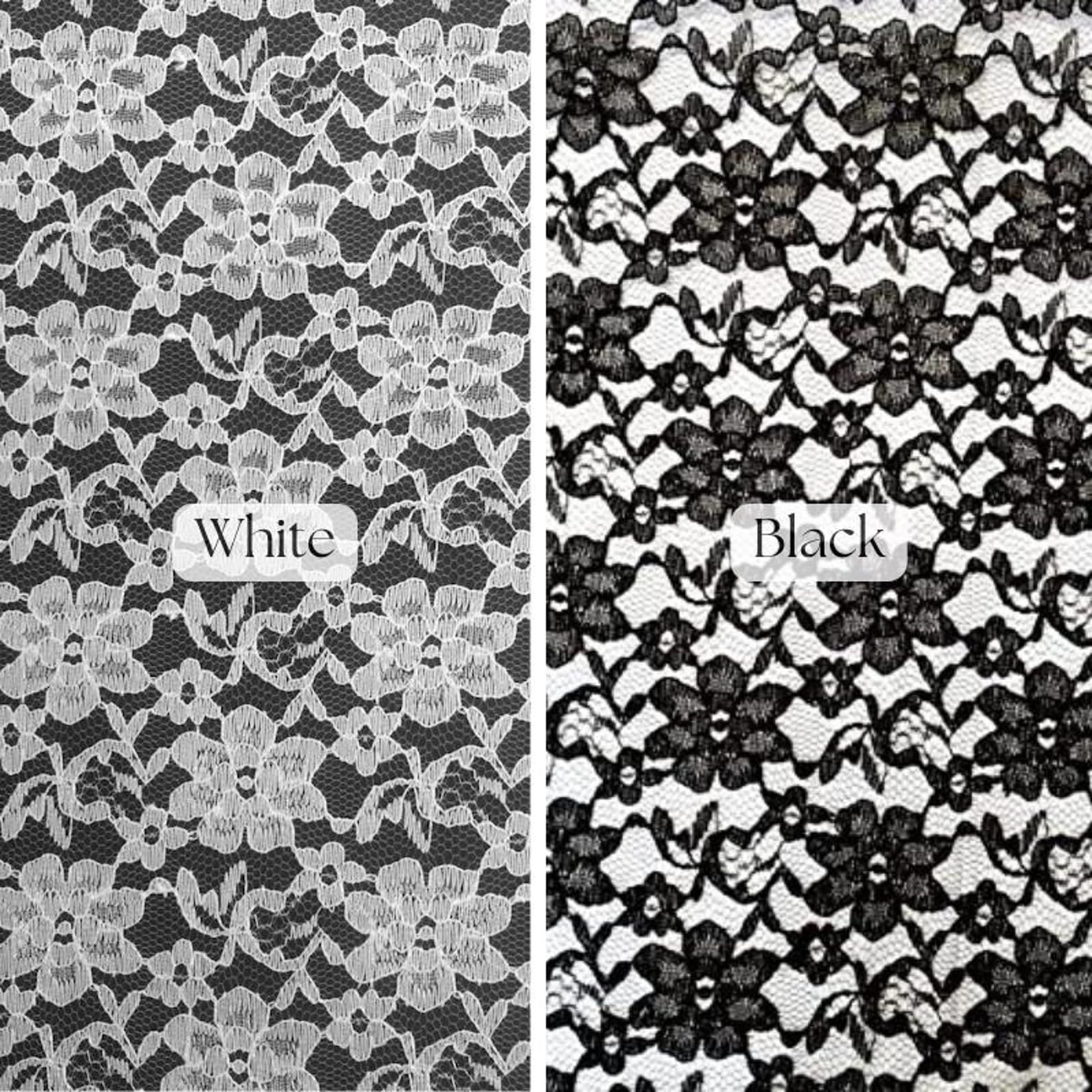 Raschel Lace Fabric by the Yard – 58” Wide Soft, Sheer Lace for Dresses ...
