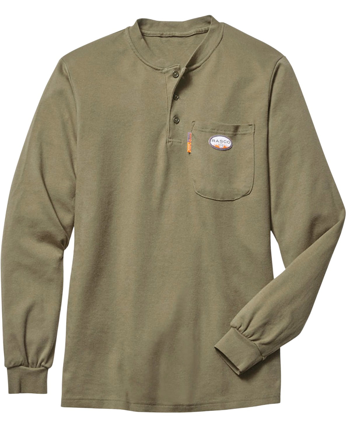 Rasco Men's Fr Long Sleeve Work Henley Beige/Khaki 4X - Walmart.com
