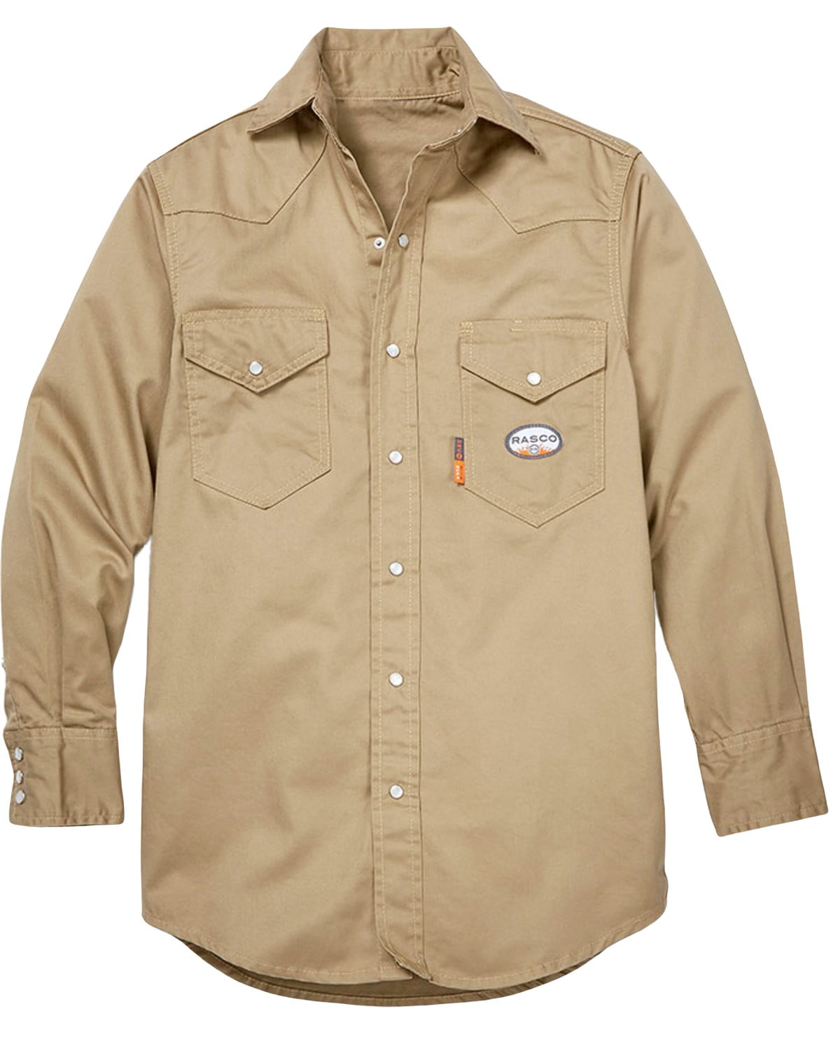 Rasco Men's Fr Lightweight Twill Work Shirt Beige/Khaki L REG - Walmart.com