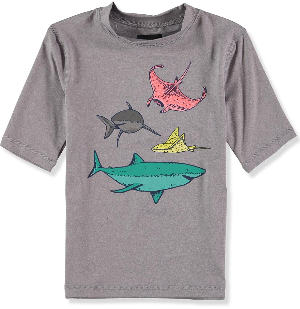 Rash Guard Boys 4-20 Swimwear Rashguard Asphalt Grey 8/10 - Walmart.com