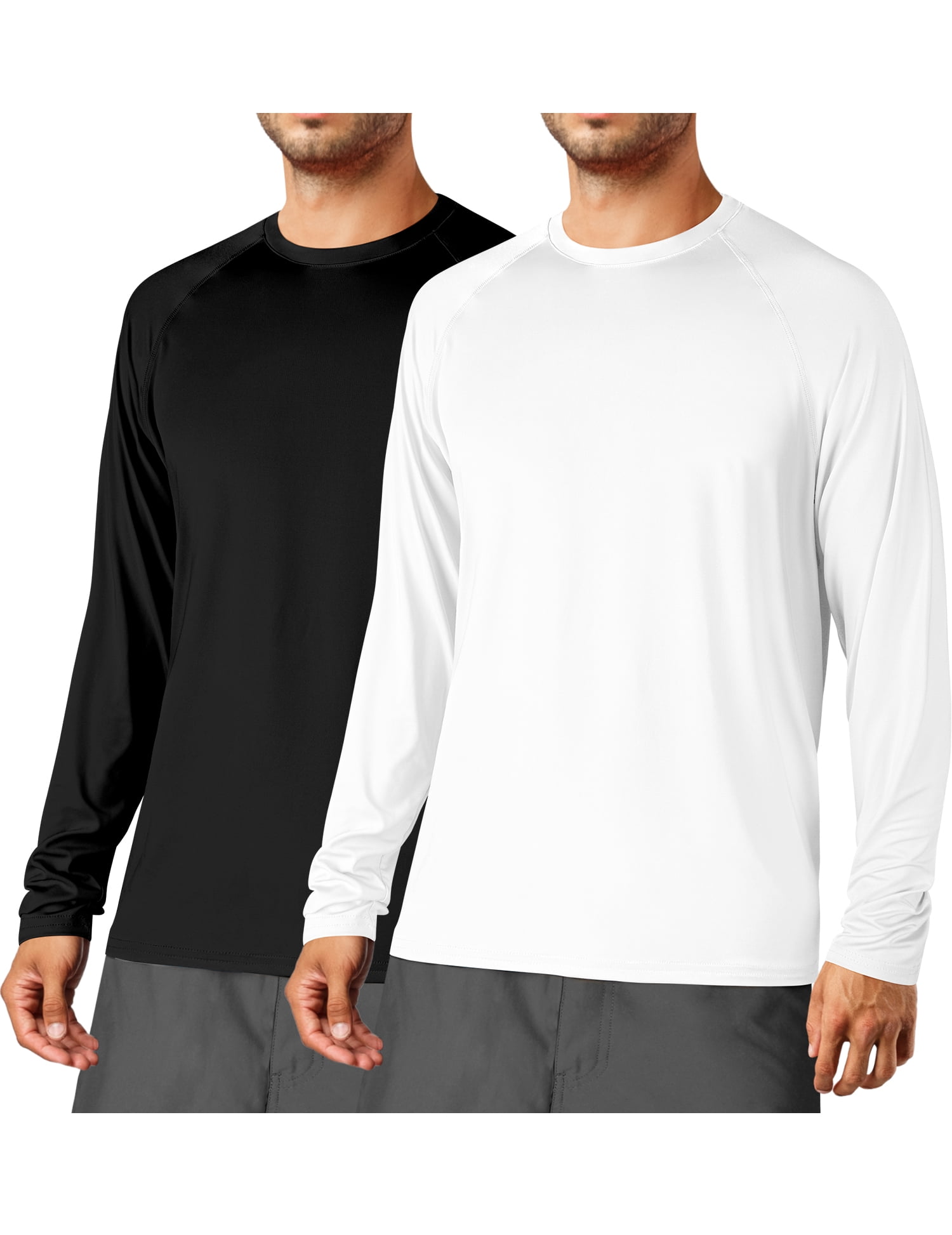 Rash Guard for Men Sun Protection Fishing Swim UV SPF Shirts Long ...