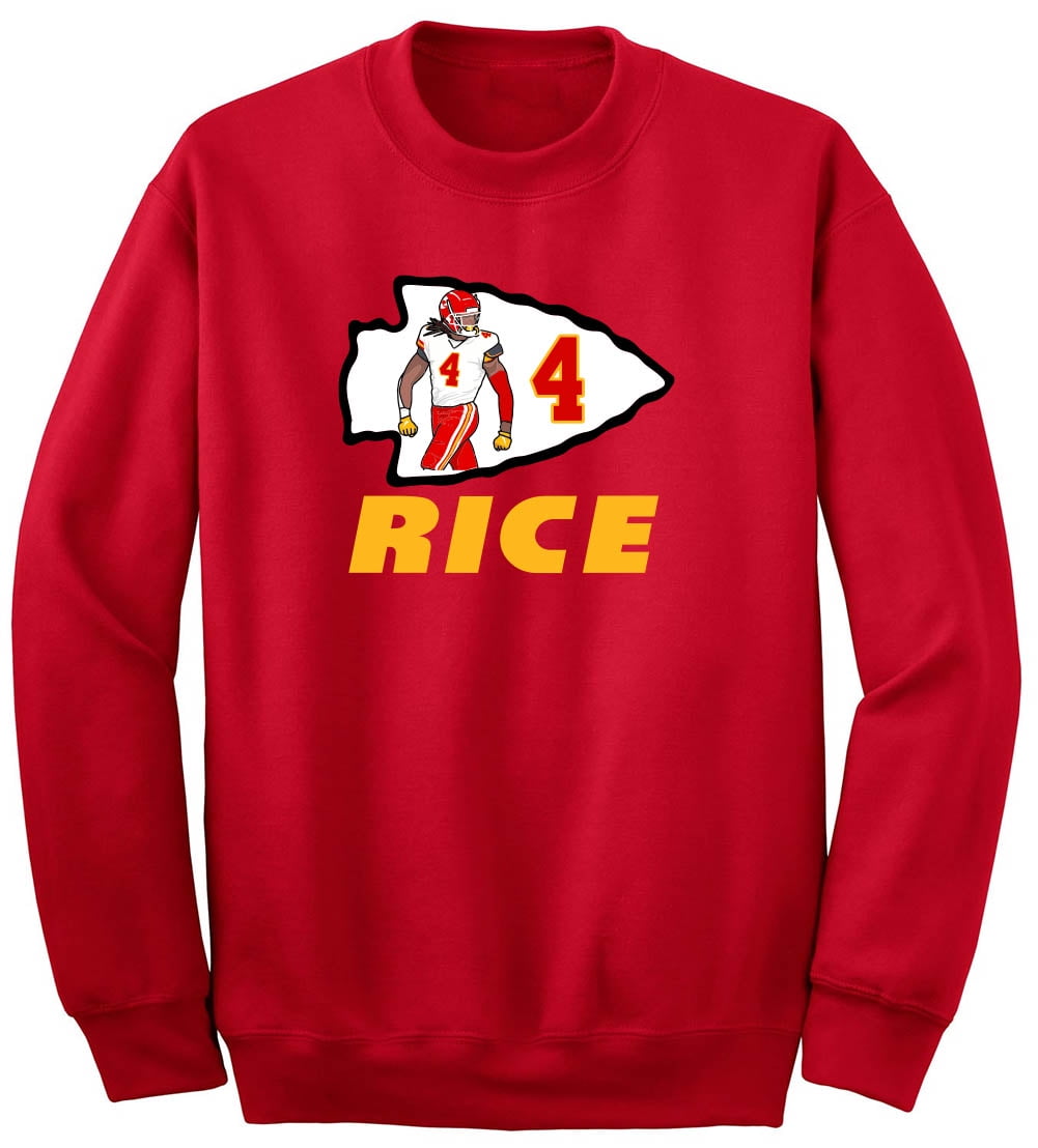 Rashee Rice Chiefs Logo Touchdown Crew Neck Sweatshirt - Walmart.com