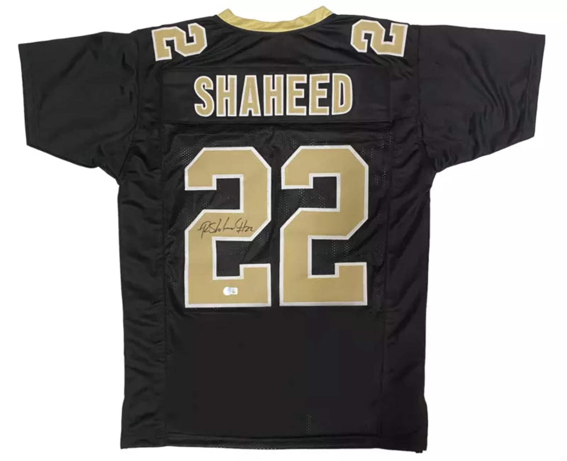 Rashid Shaheed of the New Orleans Autographed Saints Black Custom ...