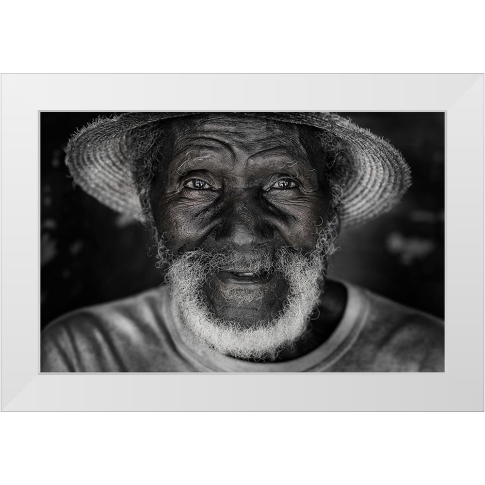 Raskin, Moris 32x22 White Modern Wood Framed Museum Art Print Titled ...