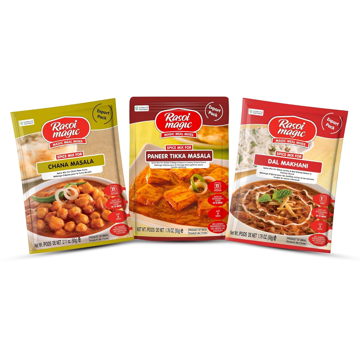 Rasoi Magic Desi Special Assorted Pack | Paneer Tikka, Chana Masala ...