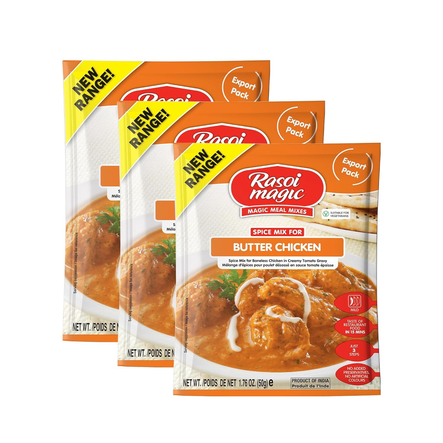 Rasoi Magic Spice Mix for Butter Chicken, 50g 3pk, Ready to Cook ...