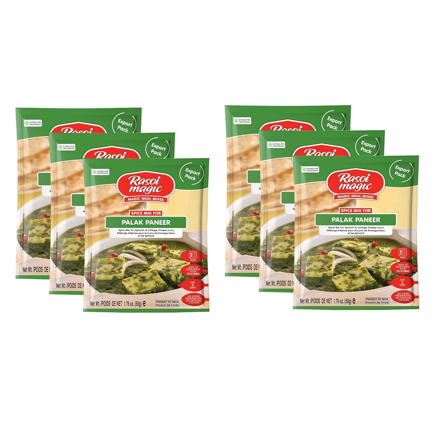 Rasoi Magic Spice Mix for Palak Paneer (Pack of 6) | Ready to cook | No ...