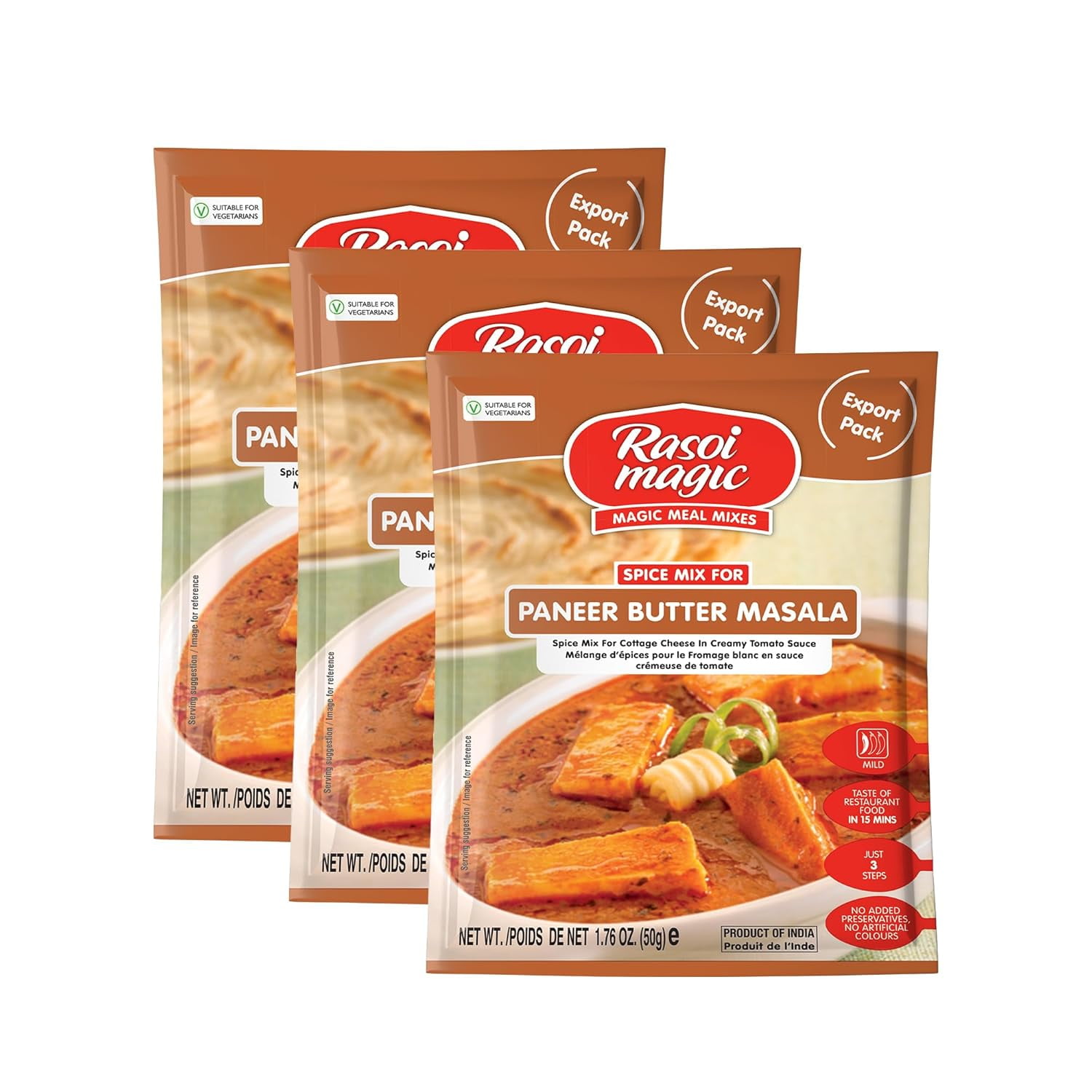 Rasoi Magic Spice Mix for Paneer Butter Masala (Pack of 3) | Ready-to ...