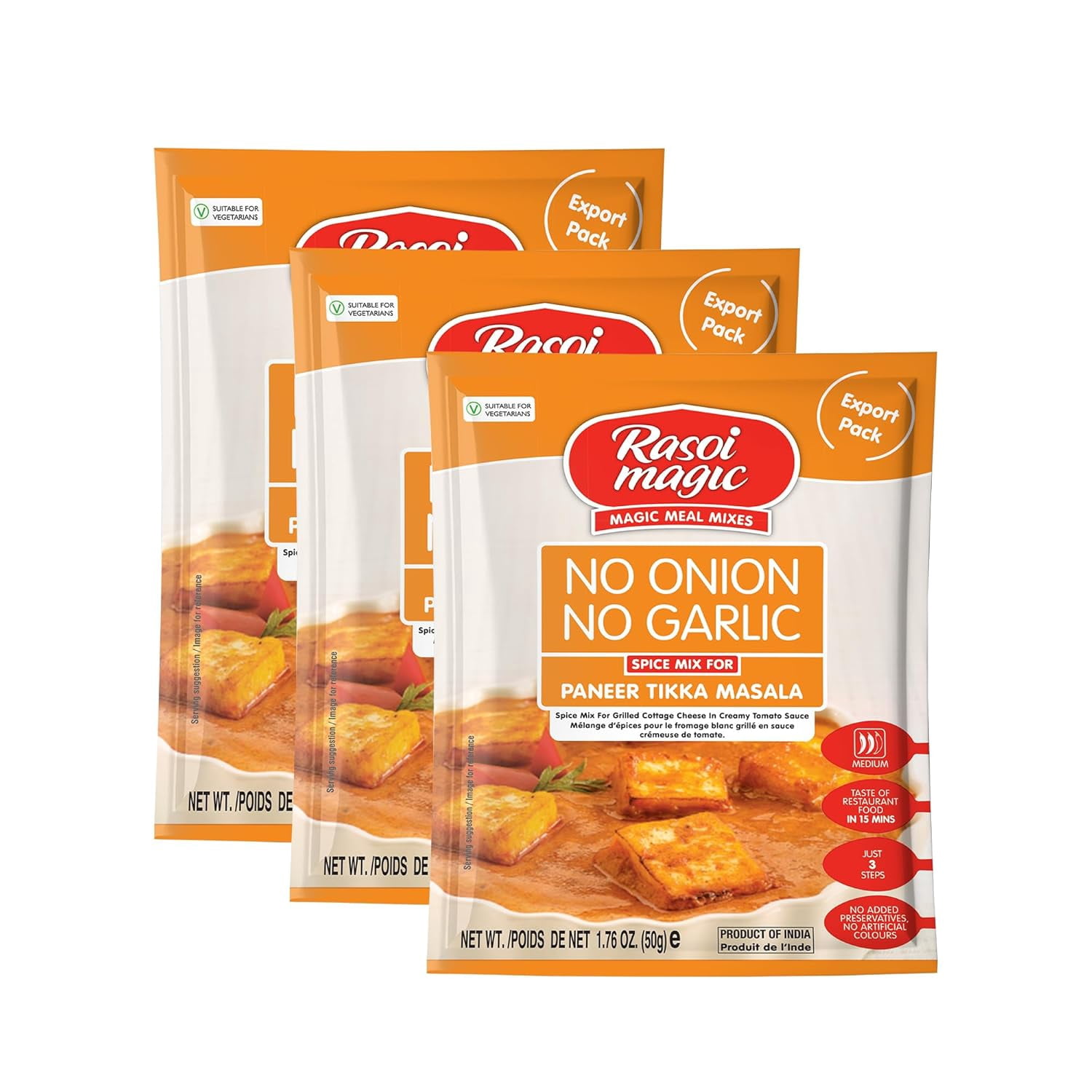 Rasoi Magic Spice Mix for NONG Paneer Tikka Masala (Pack of 3 ...