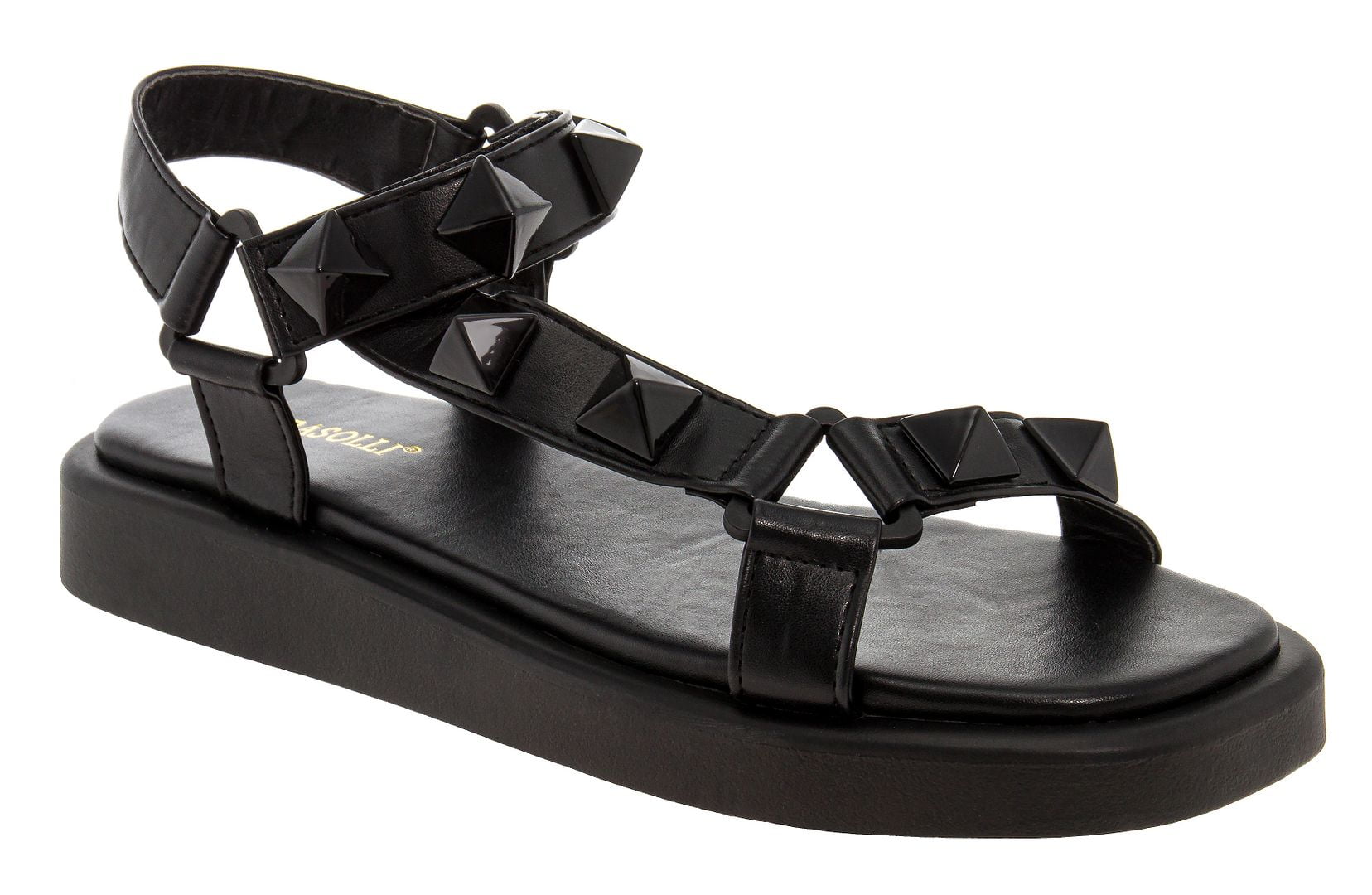 Rasolli Women's Braided Strap Flat Sandal - Walmart.com