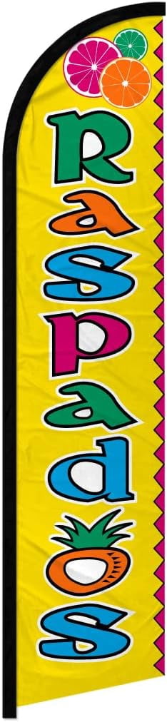 Raspados Windless Banner Advertising Flag - Perfect for Restaurants ...