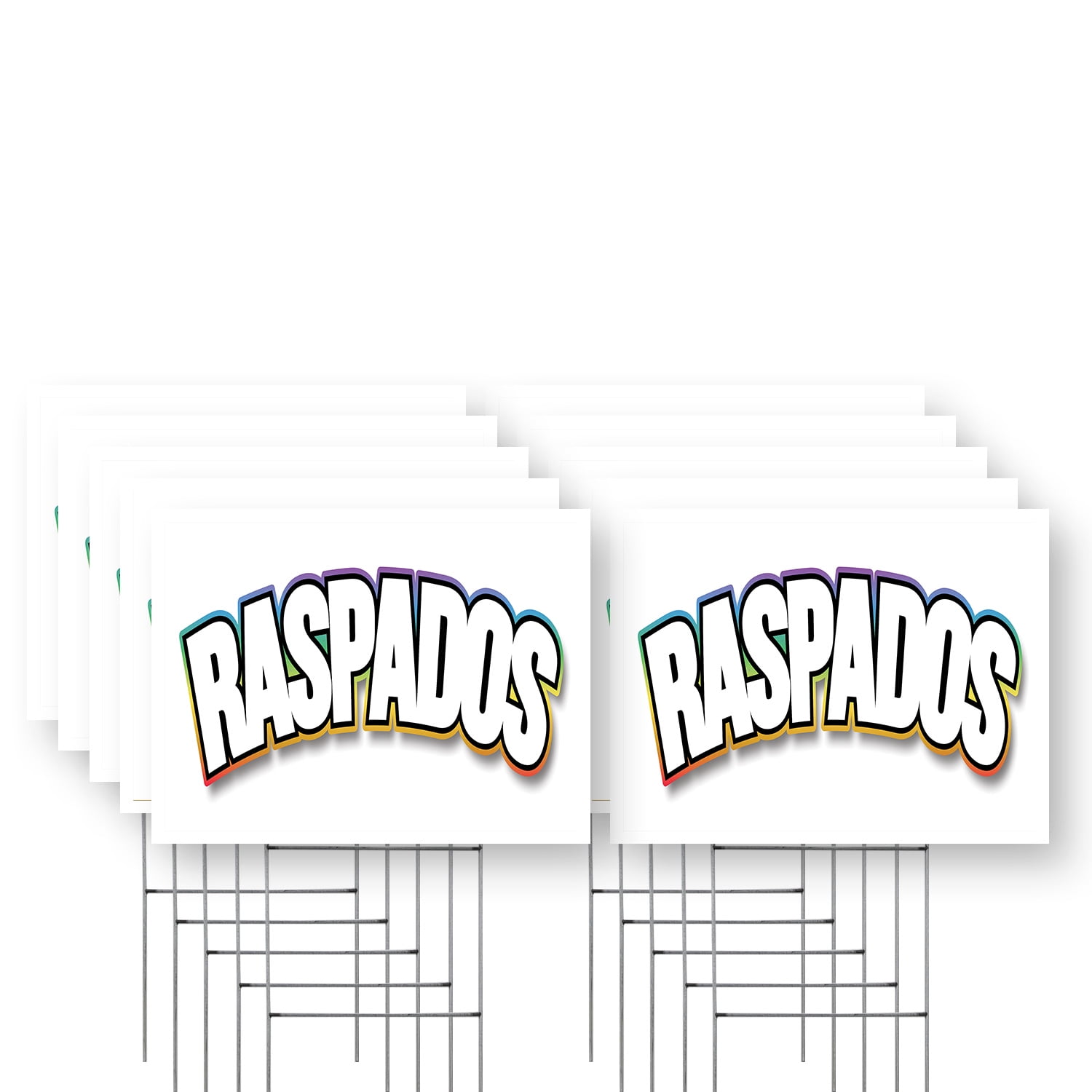 Raspados Yard Sign 10 Pack of 18 Inch x 24 Inch Single Sided ...