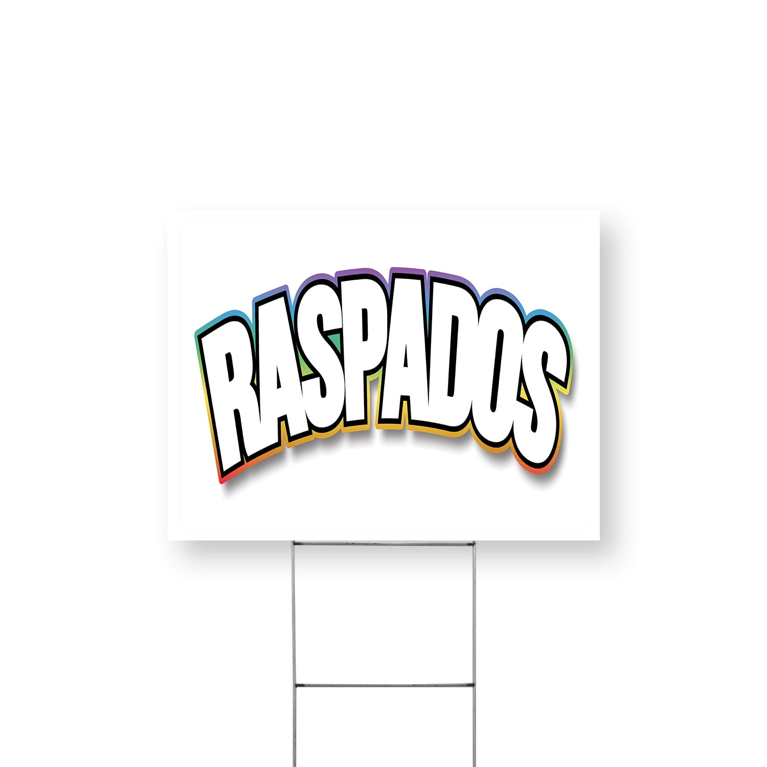 Raspados Yard Sign 18 Inch x 24 Inch Double Sided Weatherproof Heavy ...
