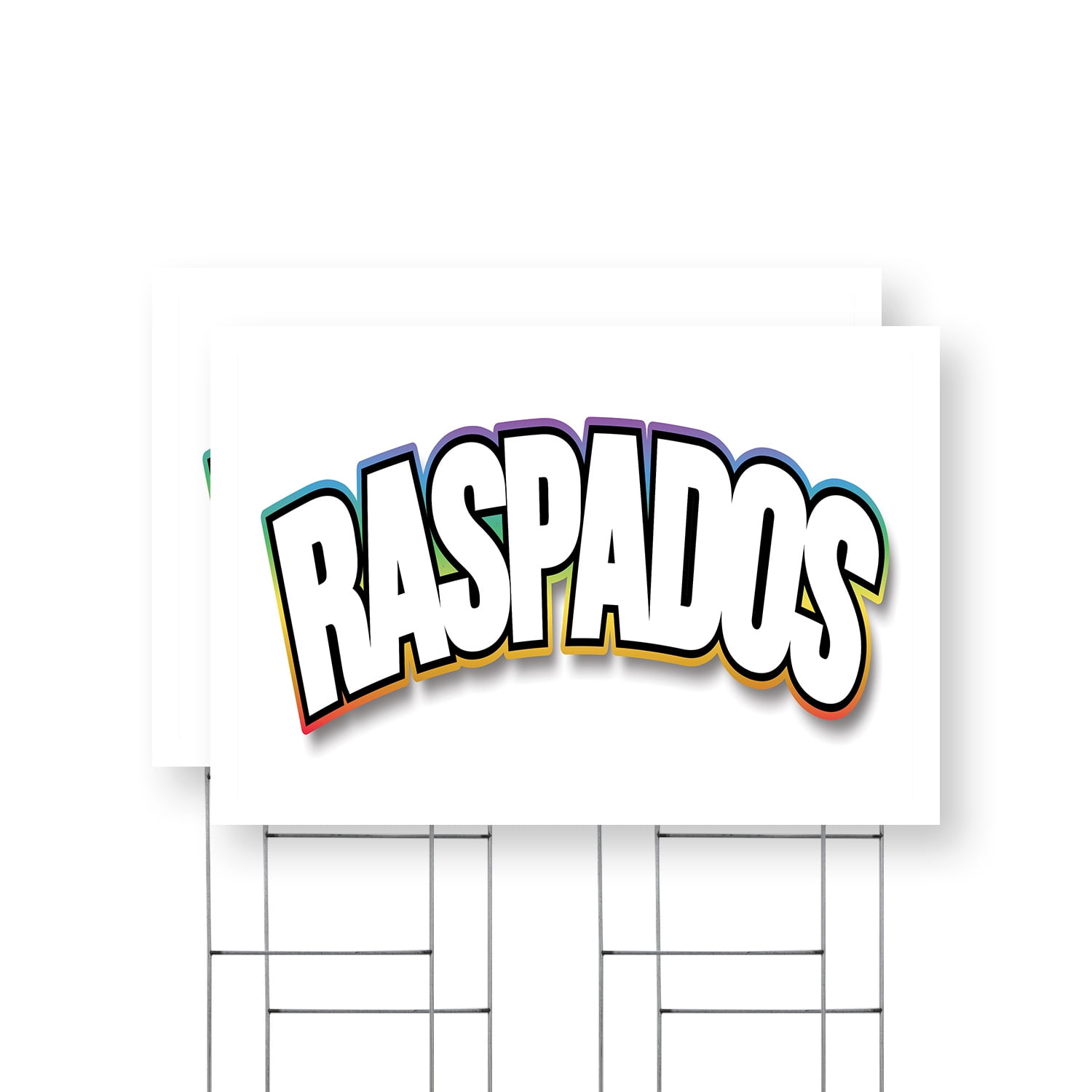 Raspados Yard Sign 2 Pack of 24 Inch x 36 Inch Single Sided ...