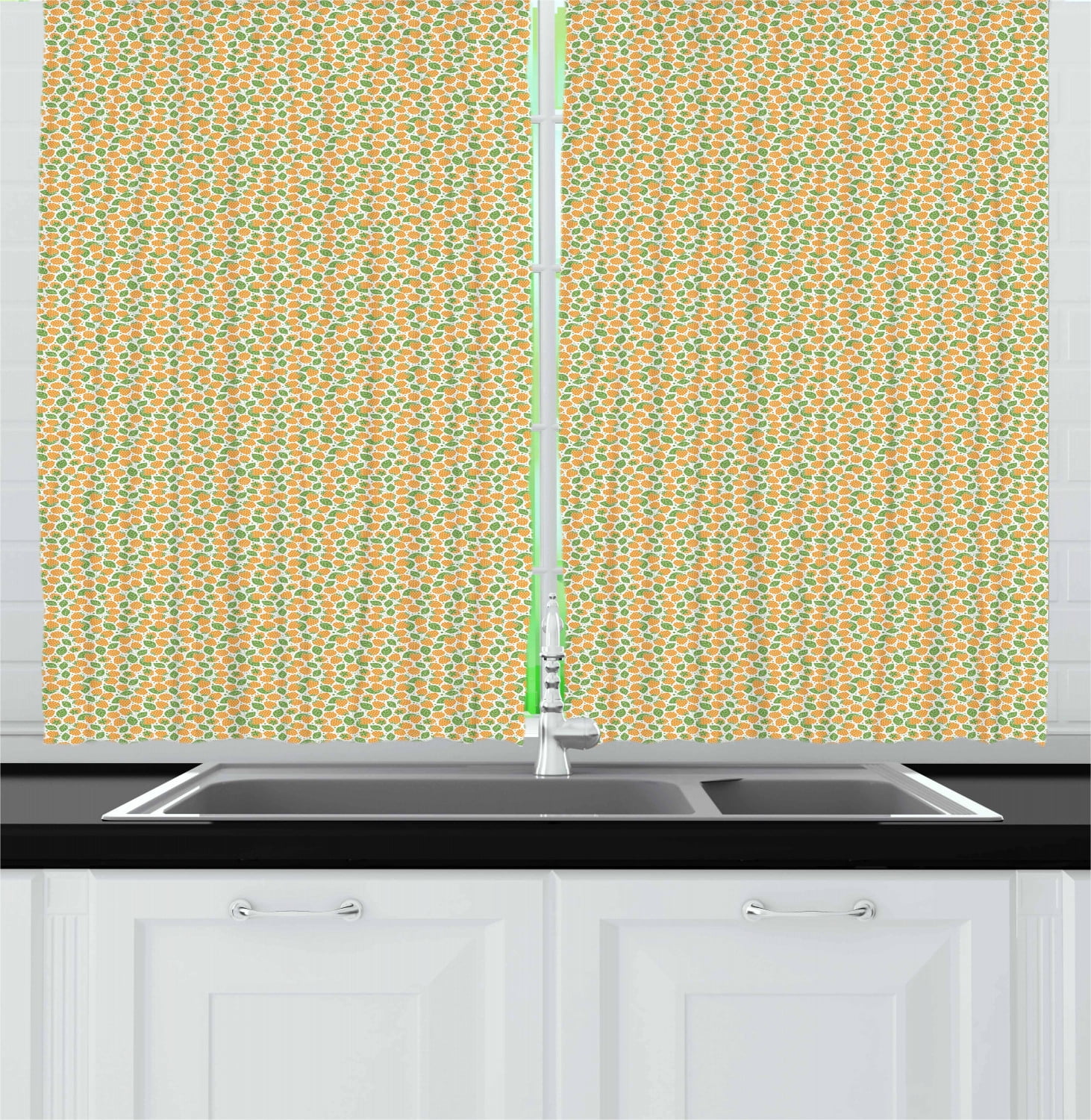 Raspberry Curtains 2 Panels Set, Pattern with Hand-Drawn Juicy Savoury ...