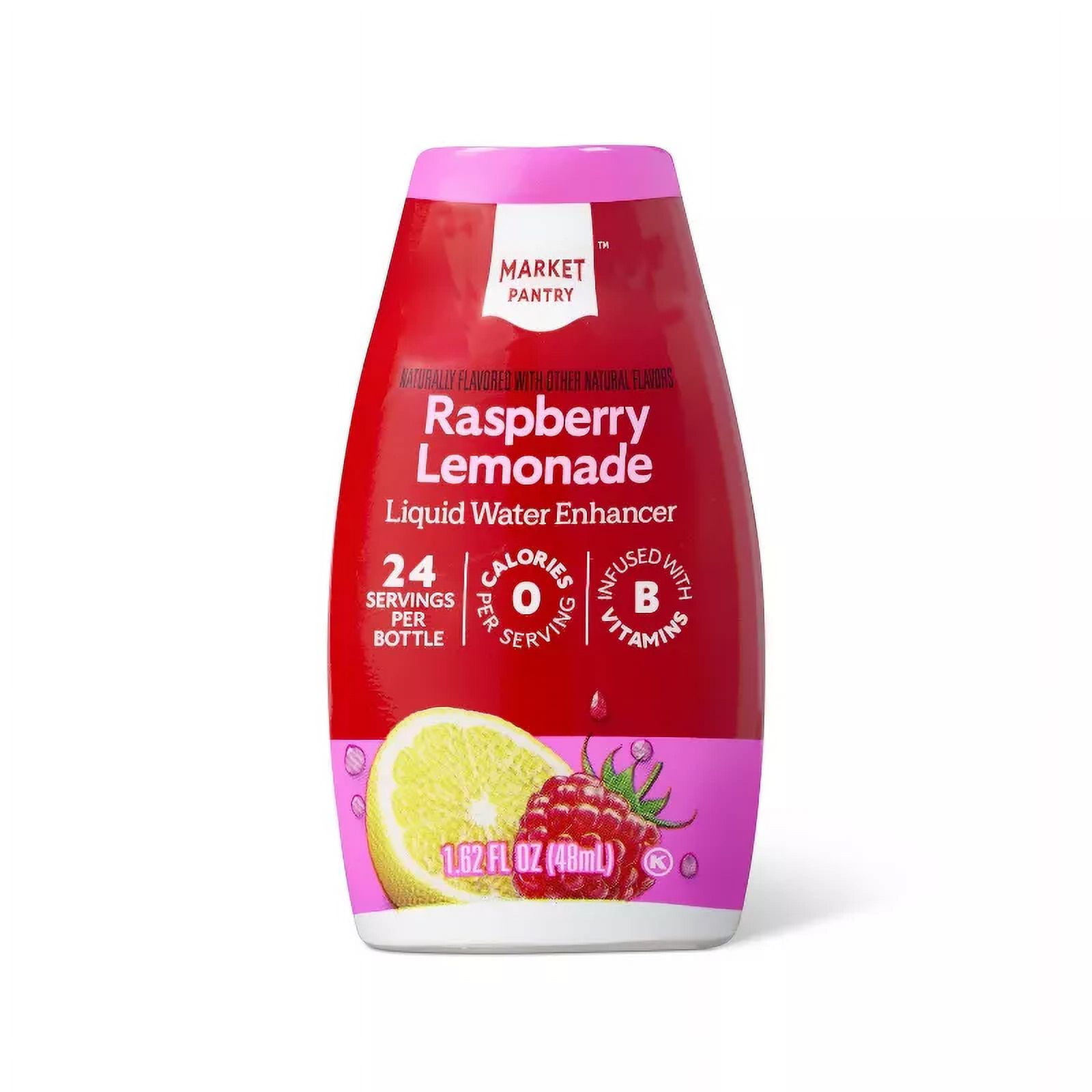 Raspberry Lemonade Liquid Water Enhancer Drops 1.62 fl oz Market Pantry (Pack of 6) - Walmart.com