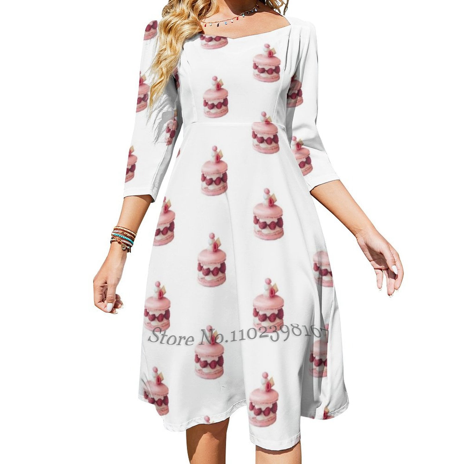 Raspberry Macaron Evening Party Dresses Midi Sexy Dress Female Sweet ...